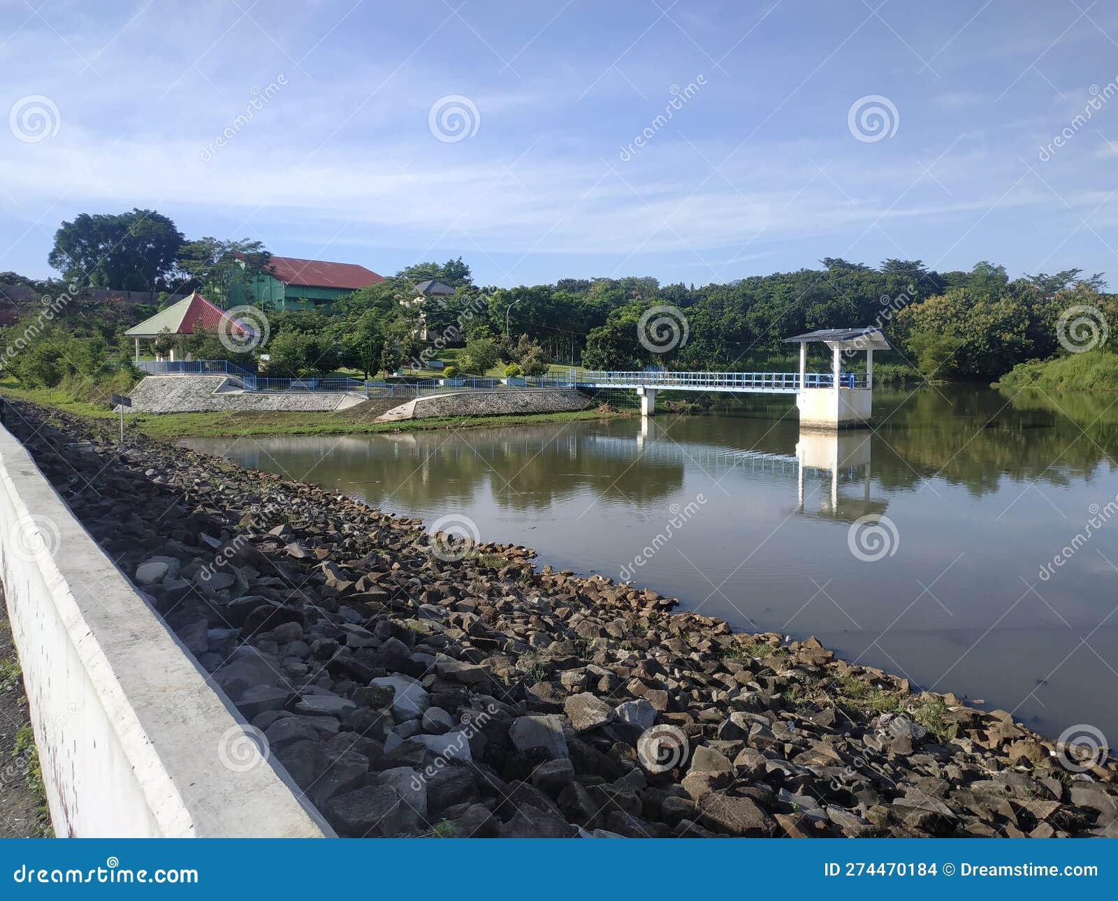 Diponegoro Dam, Semarang, Central Java Stock Photo - Image of shore ...
