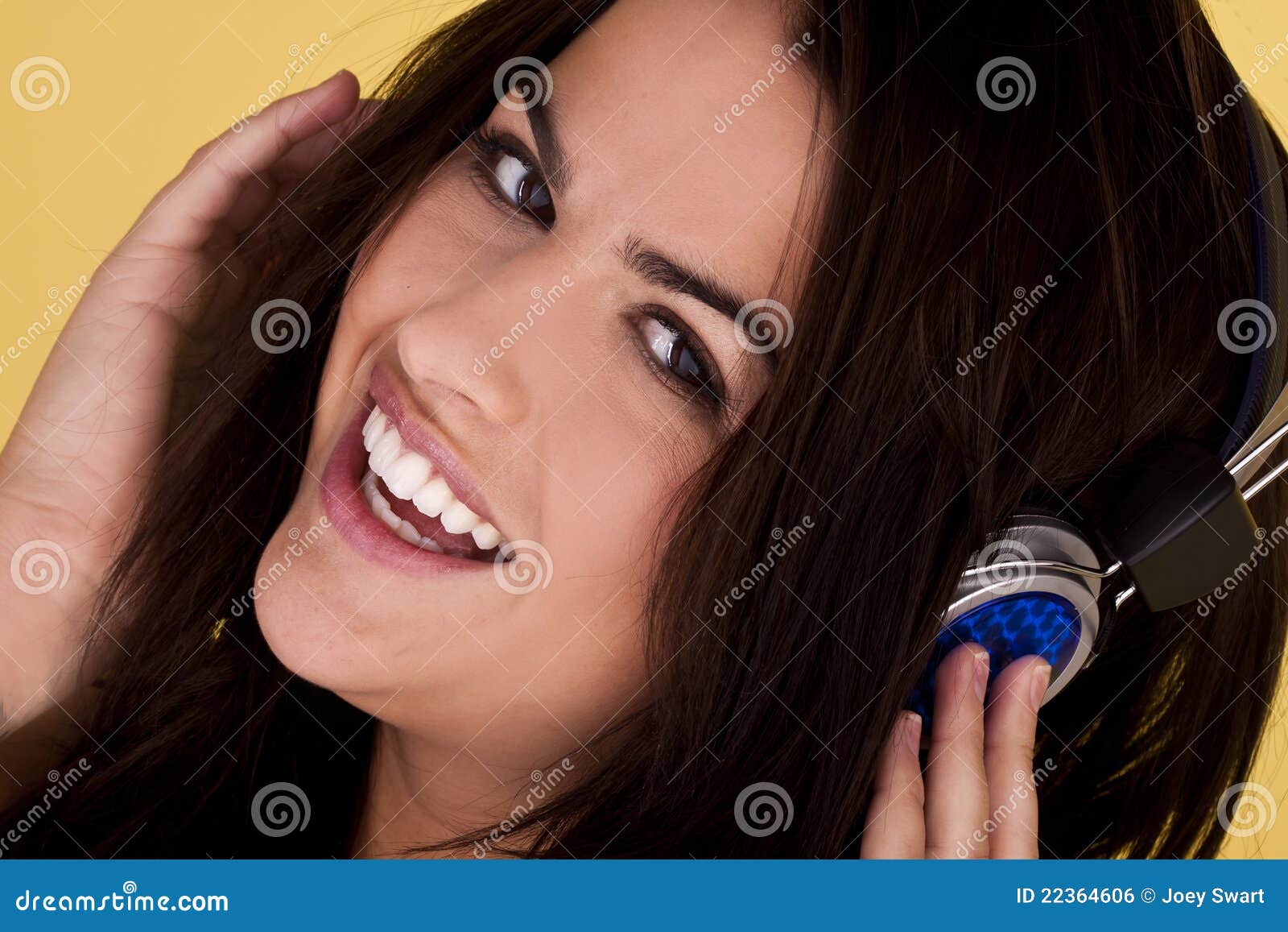 Enjoying music. stock photo. Image of listen, leisure - 22364606