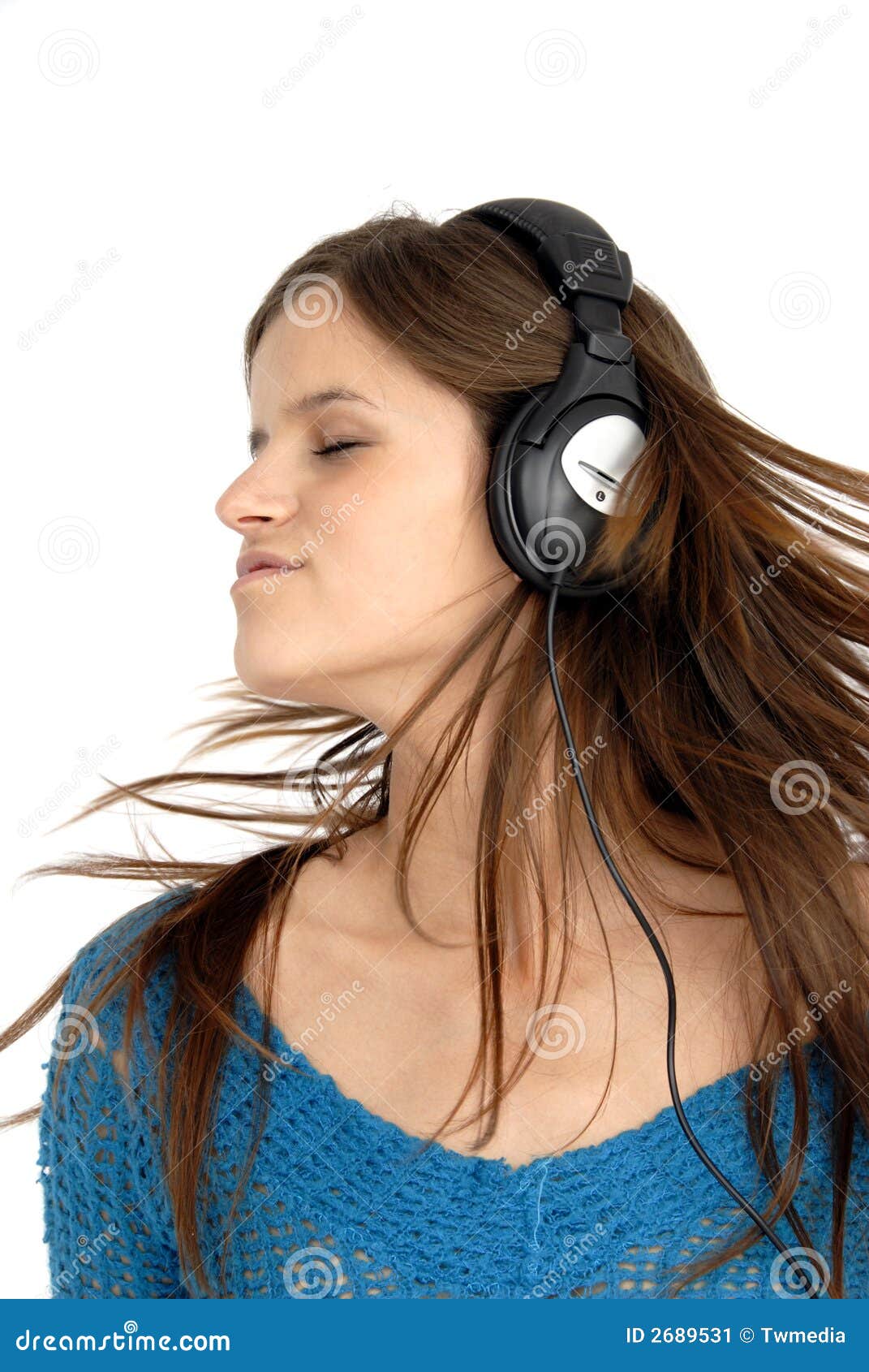 Enjoying music stock image. Image of fling, turning, sound - 2689531