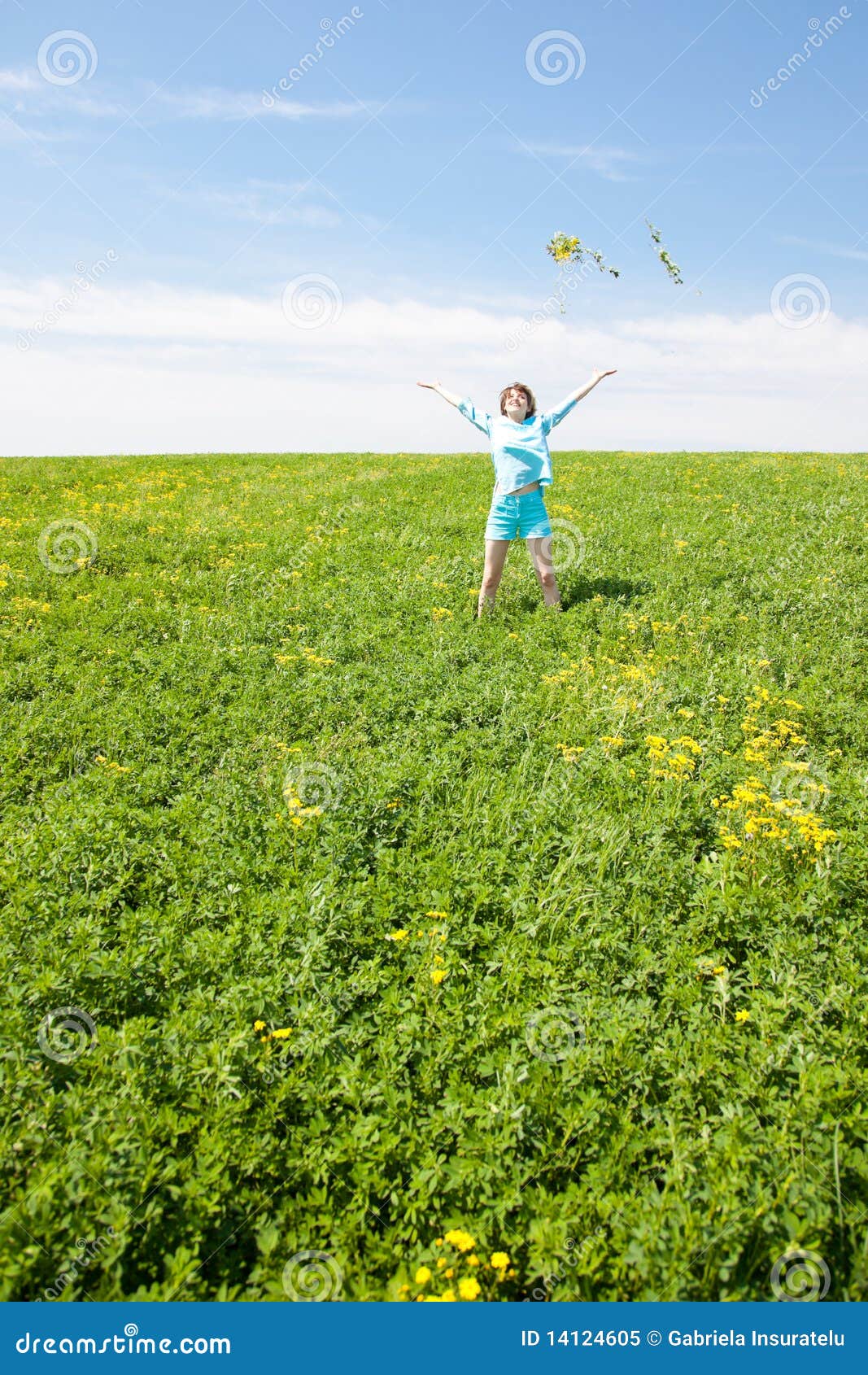 Enjoying the nature stock image. Image of caucasian, cheerful - 14124605