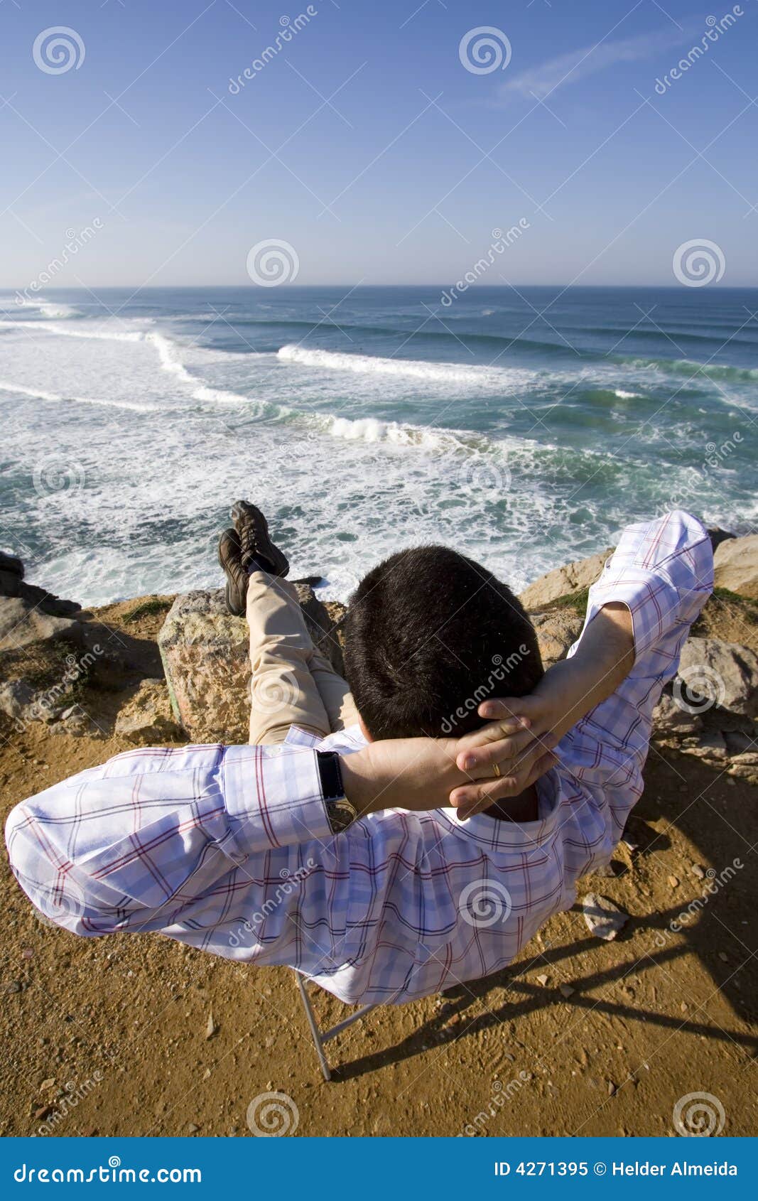 Enjoying the Ocean view stock image. Image of ocean, blue - 4271395