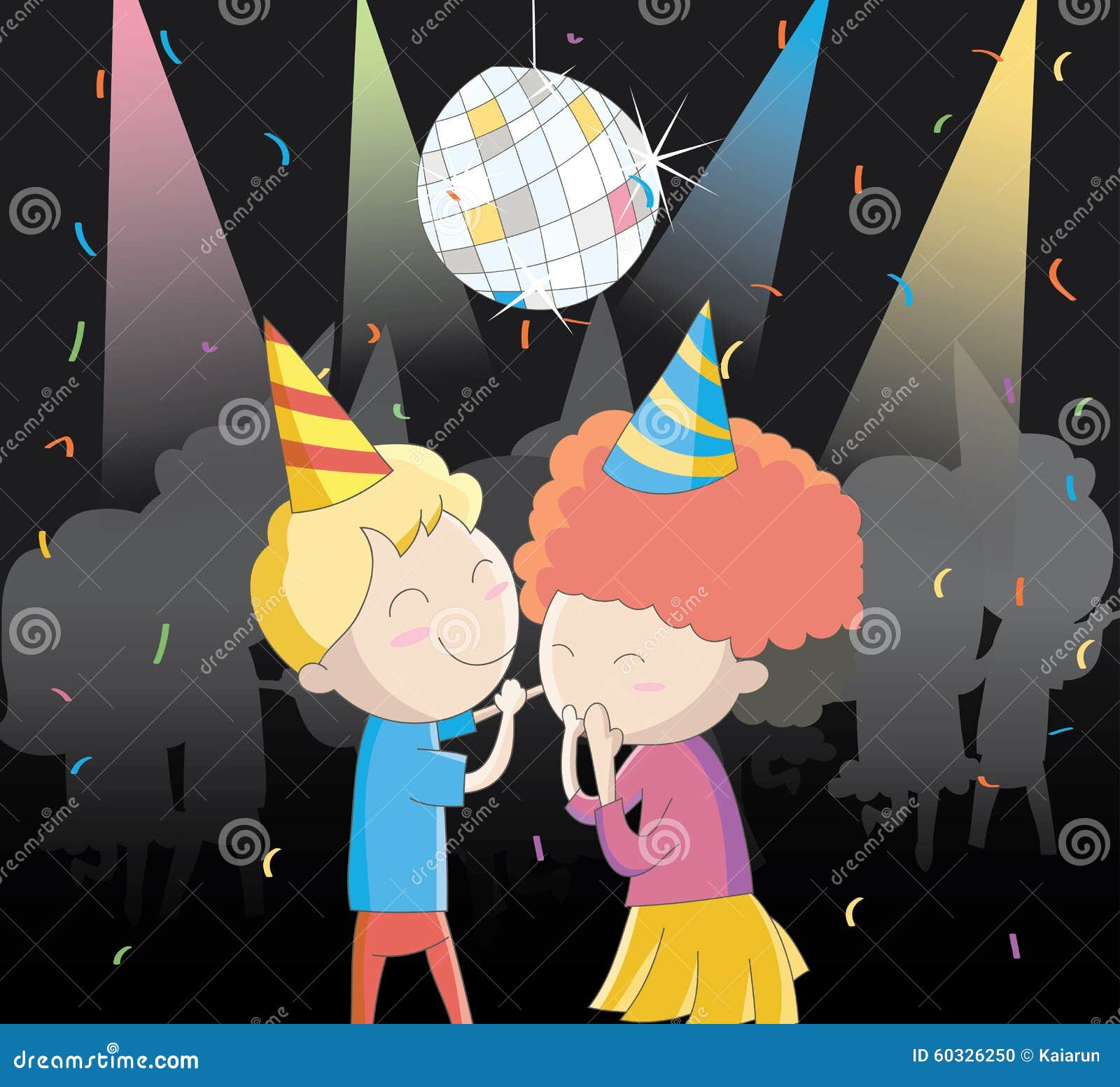 Enjoying the party stock vector. Illustration of dancing - 60326250