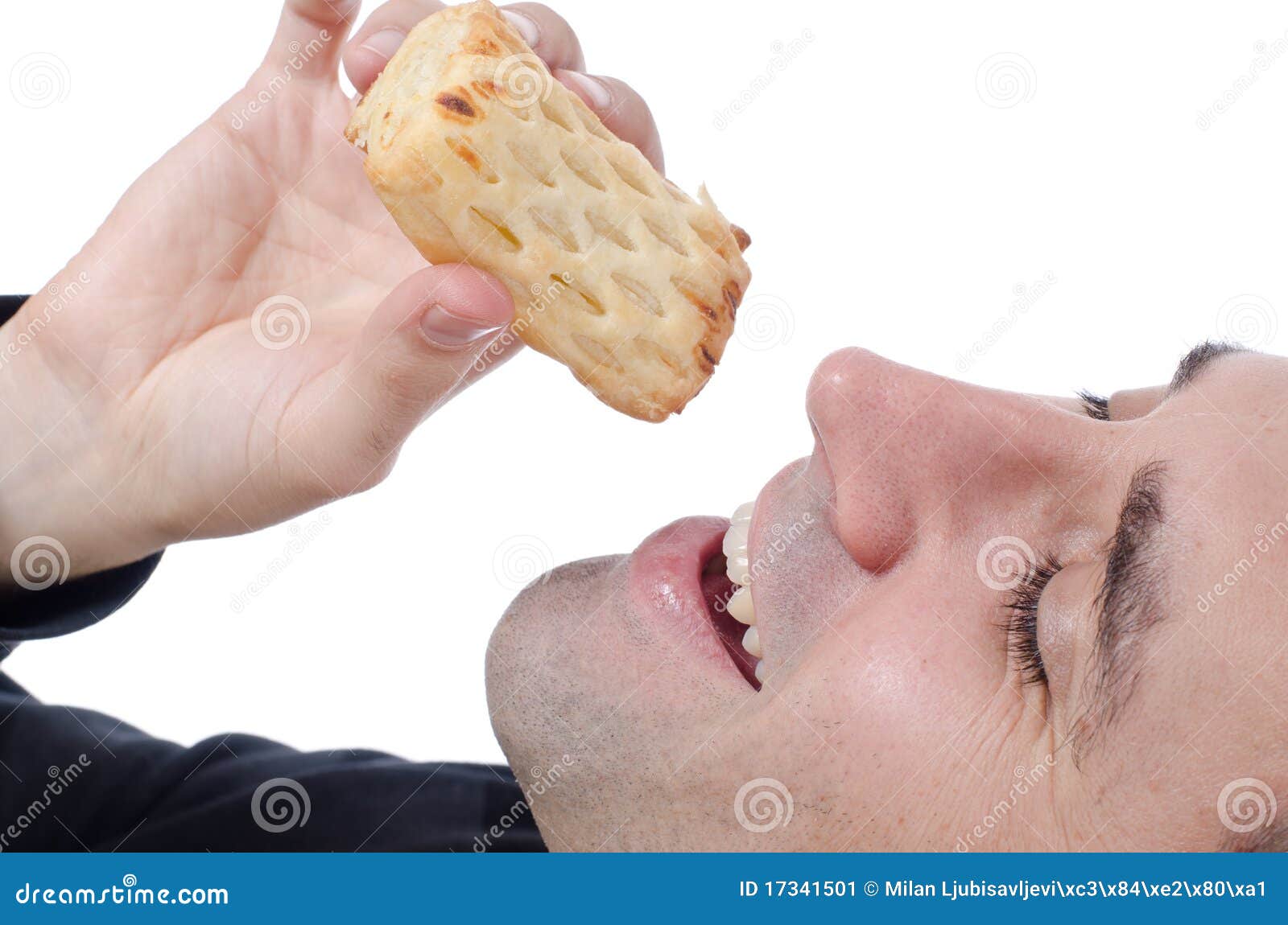 Enjoying Pastry stock image. Image of unhealthy, flour - 17341501