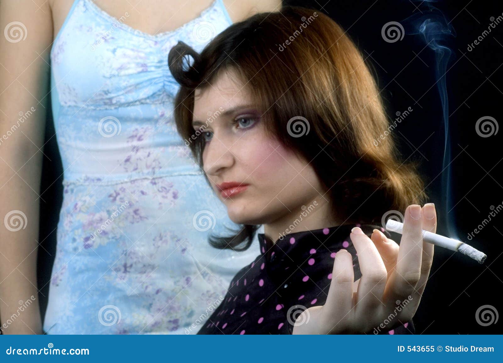 Enjoying a smoke stock image. Image of model, stylish, caucasian - 543655