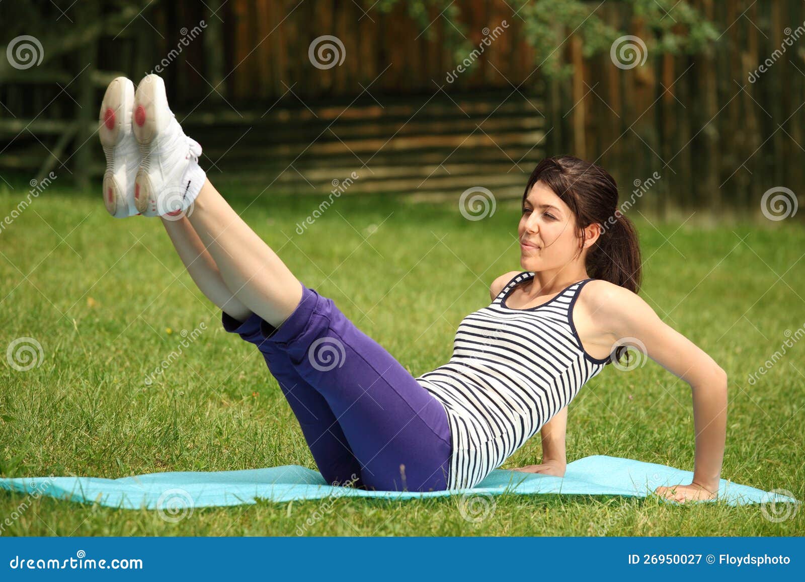 Enjoying Sport Exercises in Nature Stock Image - Image of lifestyles ...