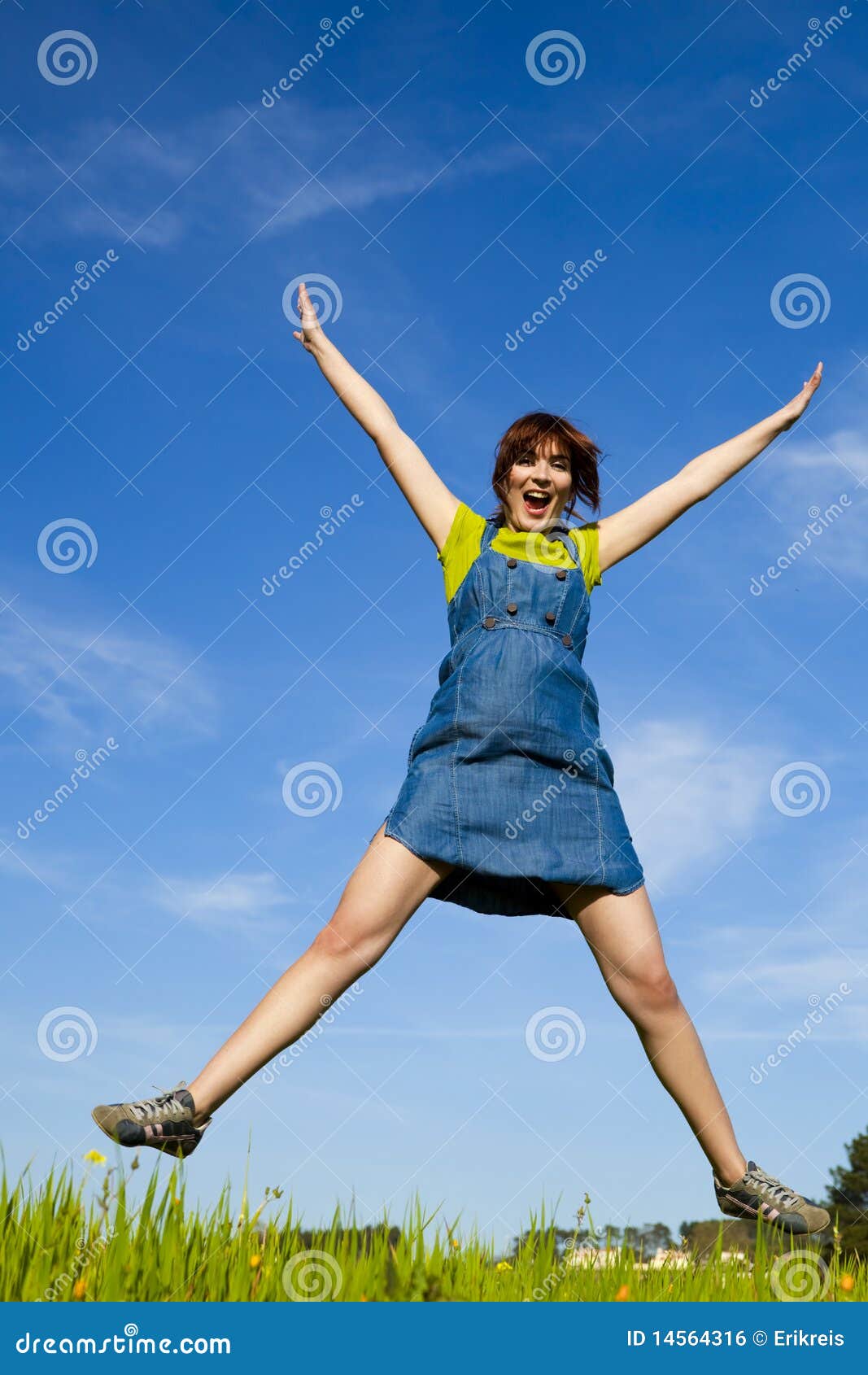 Enjoying the spring stock photo. Image of blue, expressive - 14564316