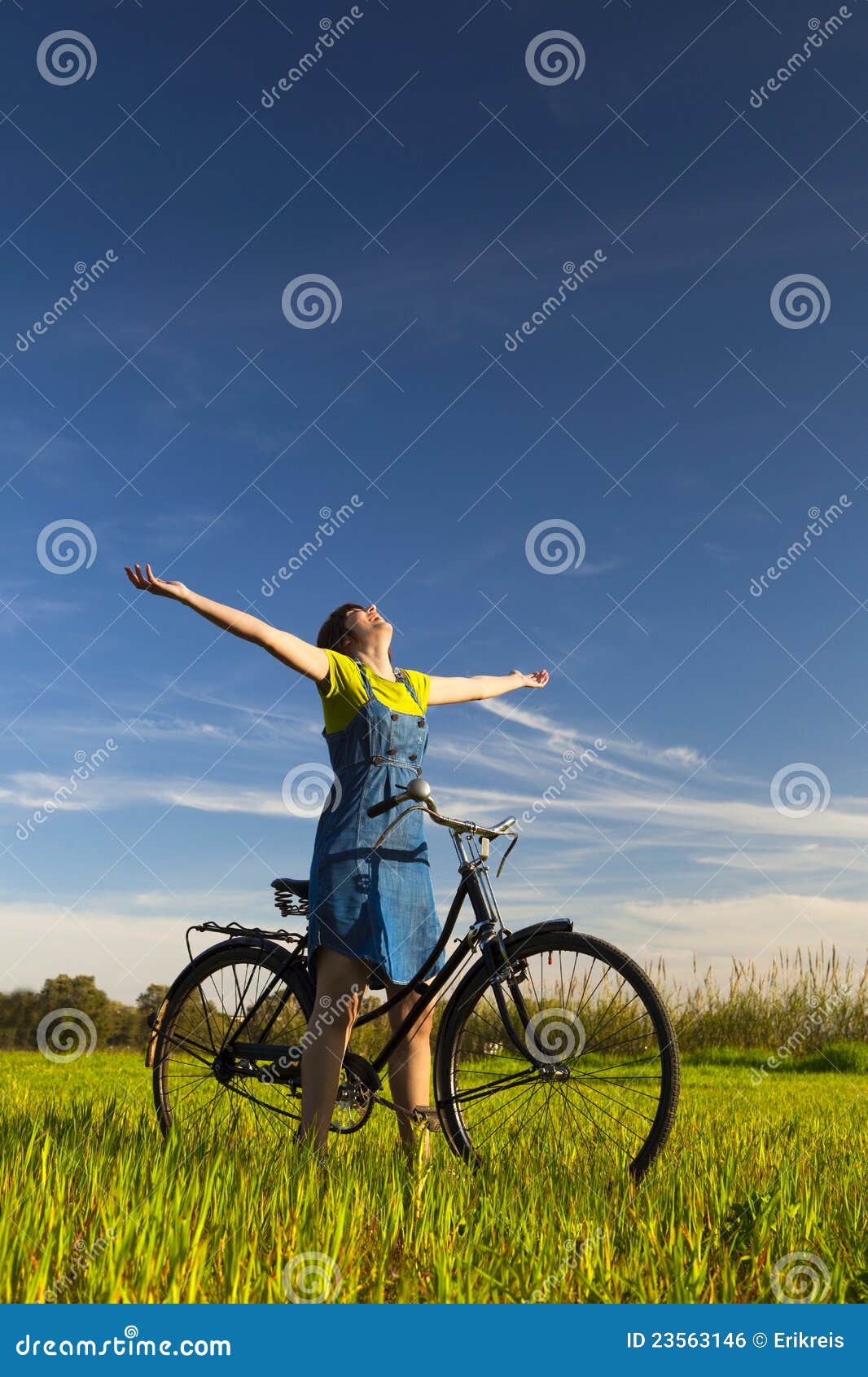 Enjoying the Spring stock photo. Image of girl, nature - 23563146