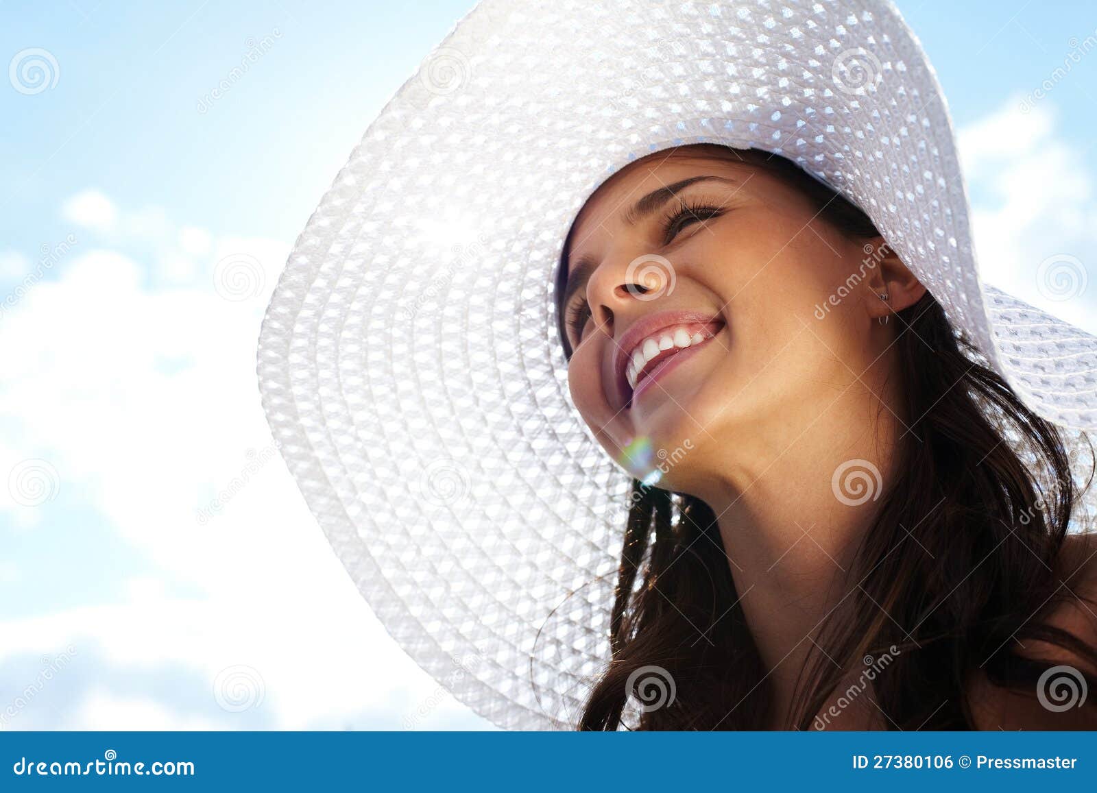 Enjoying summer stock photo. Image of cloudy, female - 27380106
