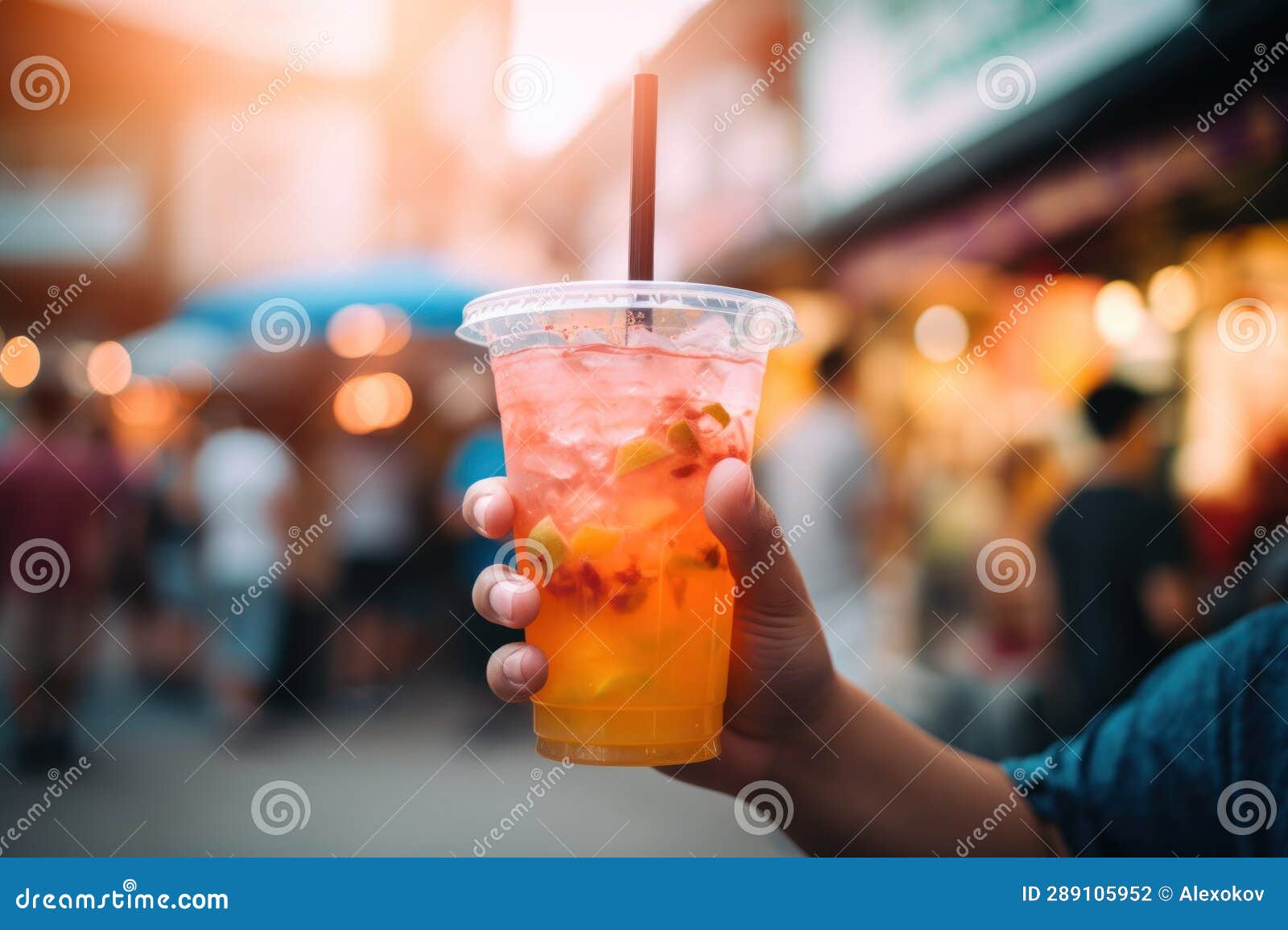 Enjoying the Summer Breeze with Iced Drinks AI Generated Stock ...
