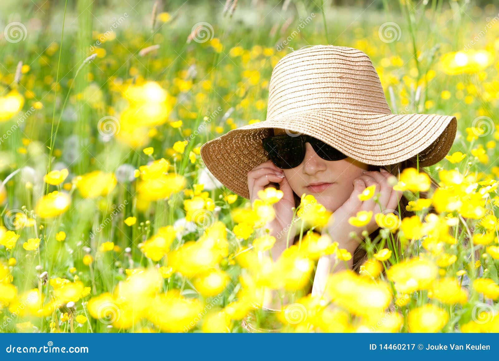 Enjoying the Summer Feelings. Stock Image - Image of field, grass: 14460217