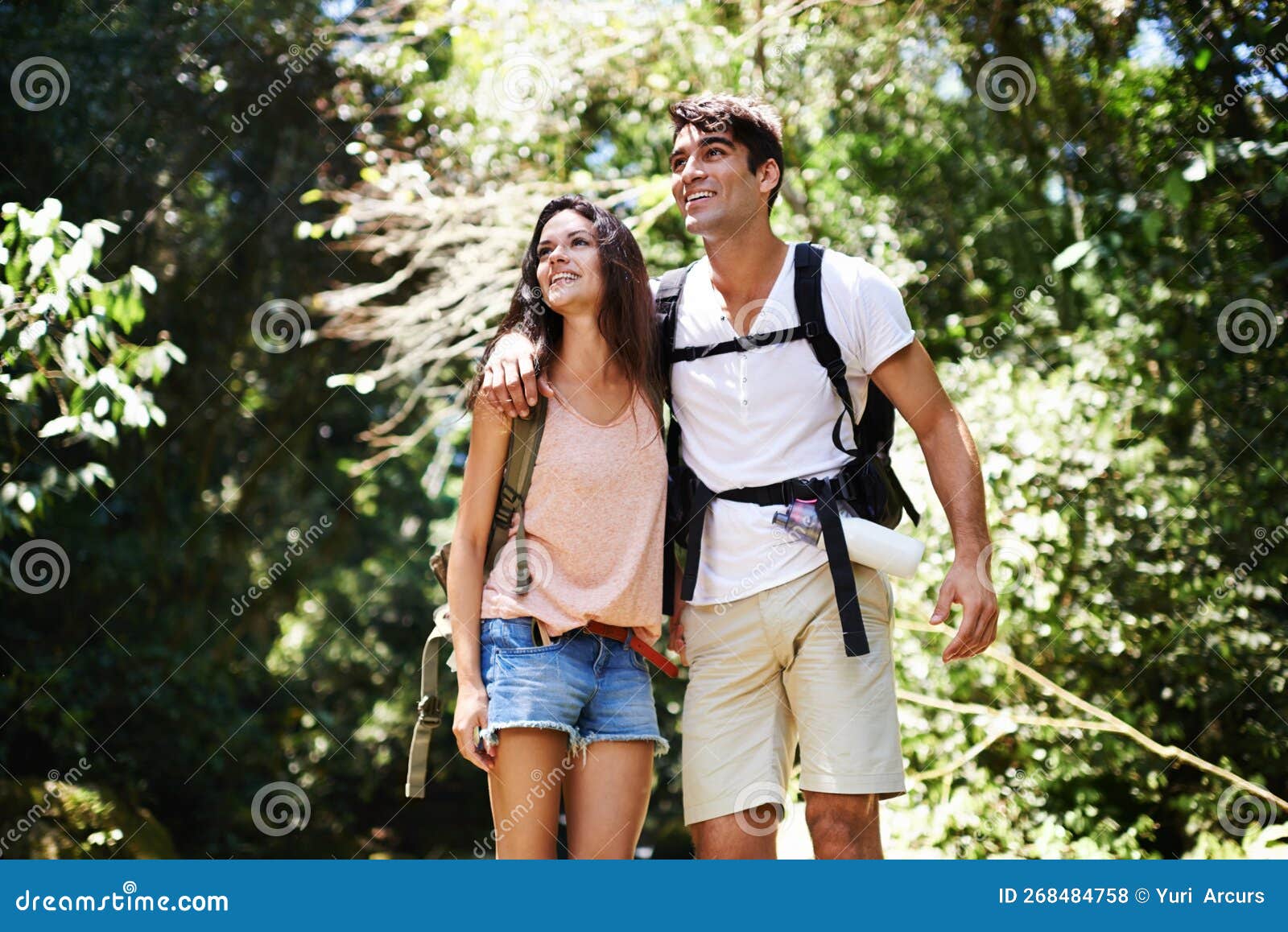 Enjoying the Wild Wilderness. a Young Couple Enjoying a Hike in the ...