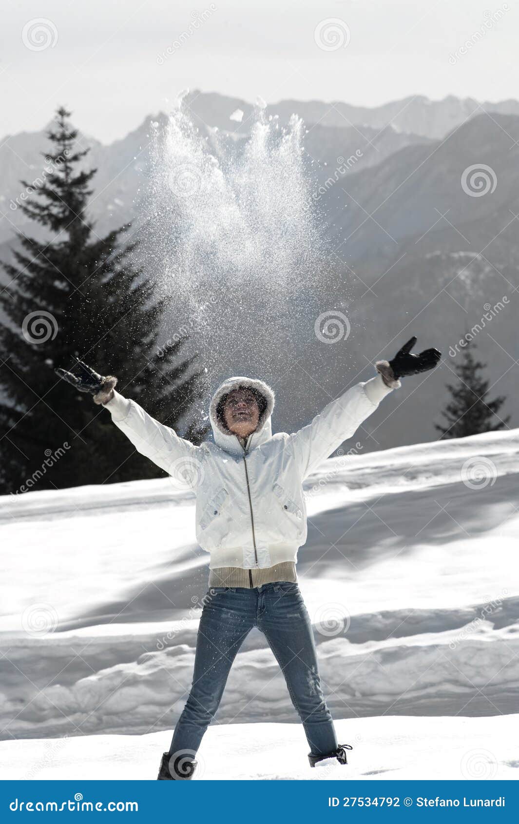 Enjoying winter stock photo. Image of season, color, clothes - 27534792