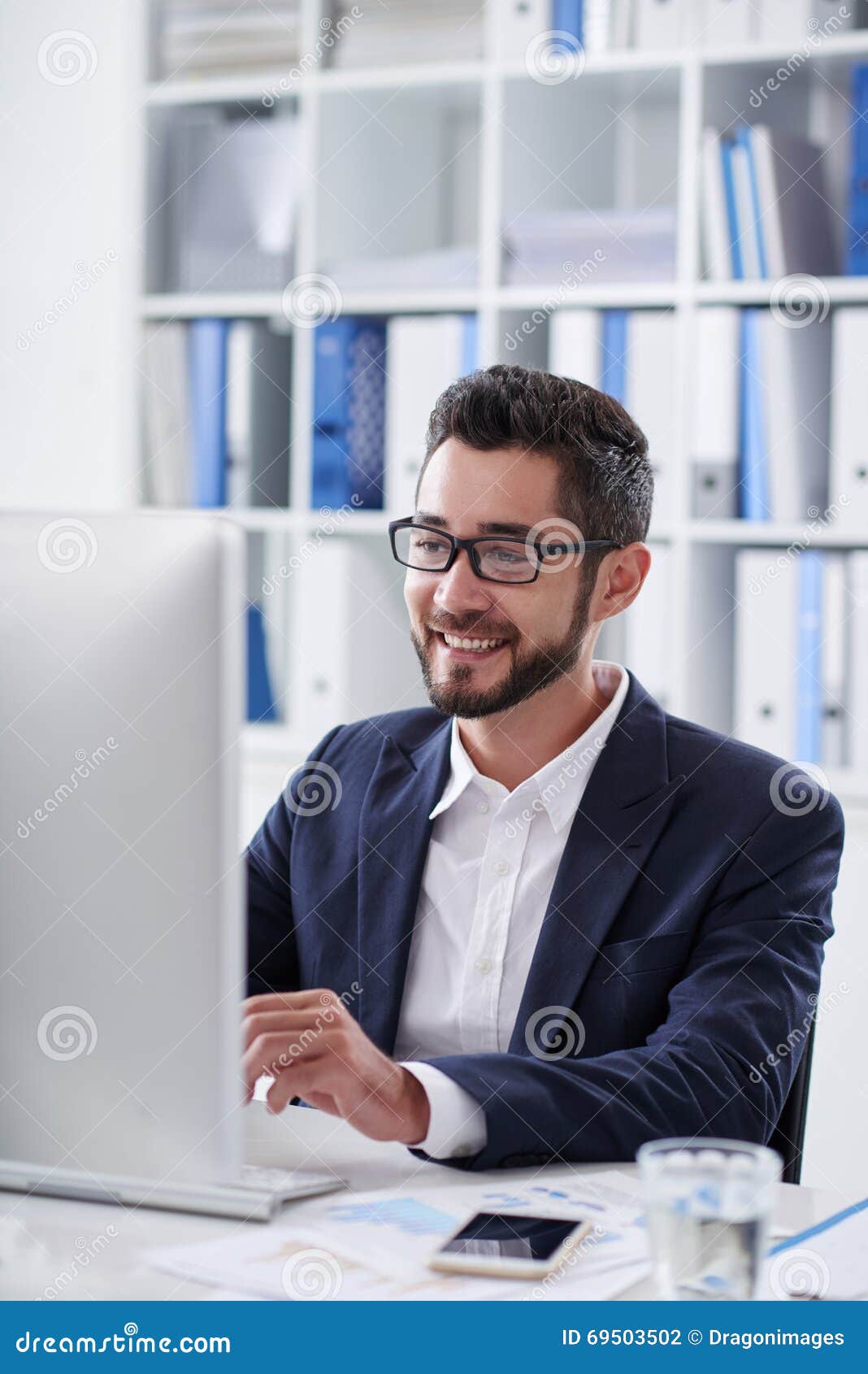 Enjoying work stock photo. Image of professional, executive - 69503502