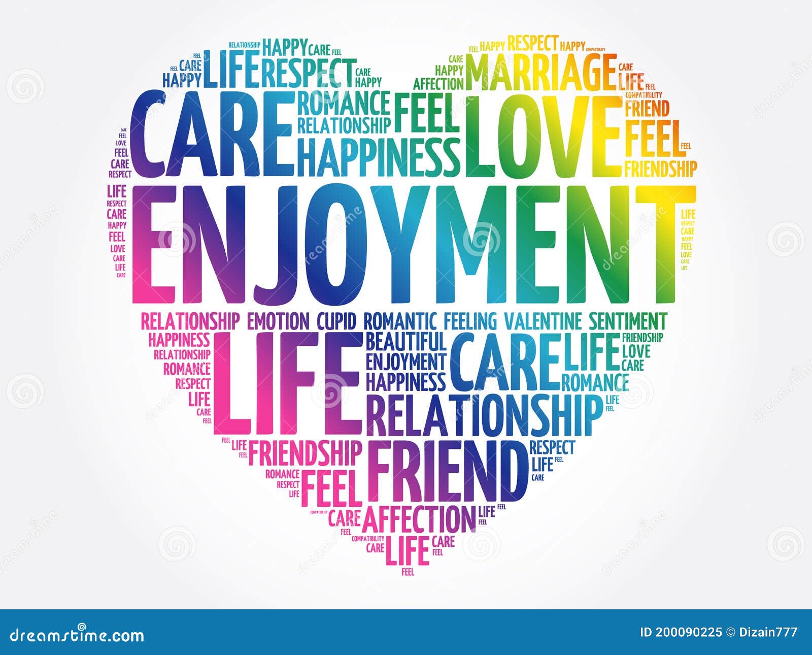 Enjoyment Word Cloud Collage Stock Illustration - Illustration of ...