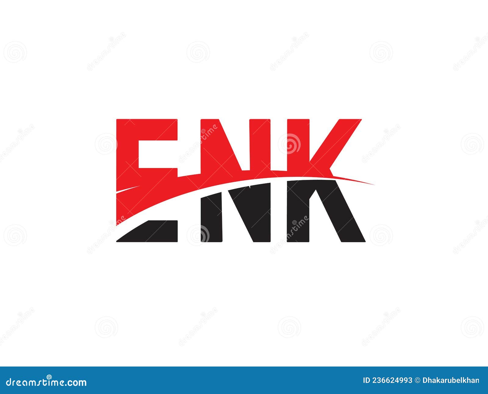 ENK Letter Initial Logo Design Vector Illustration Stock Vector ...