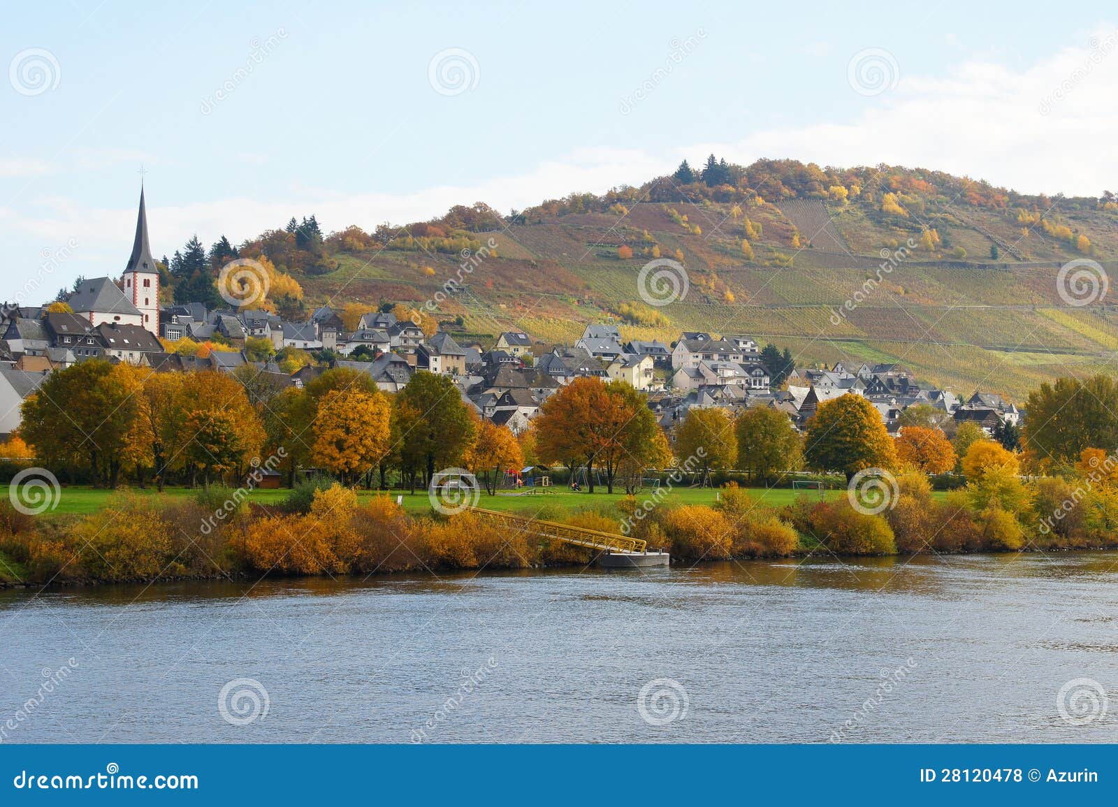 Enkirch on Moselle stock photo. Image of moselle, river - 28120478