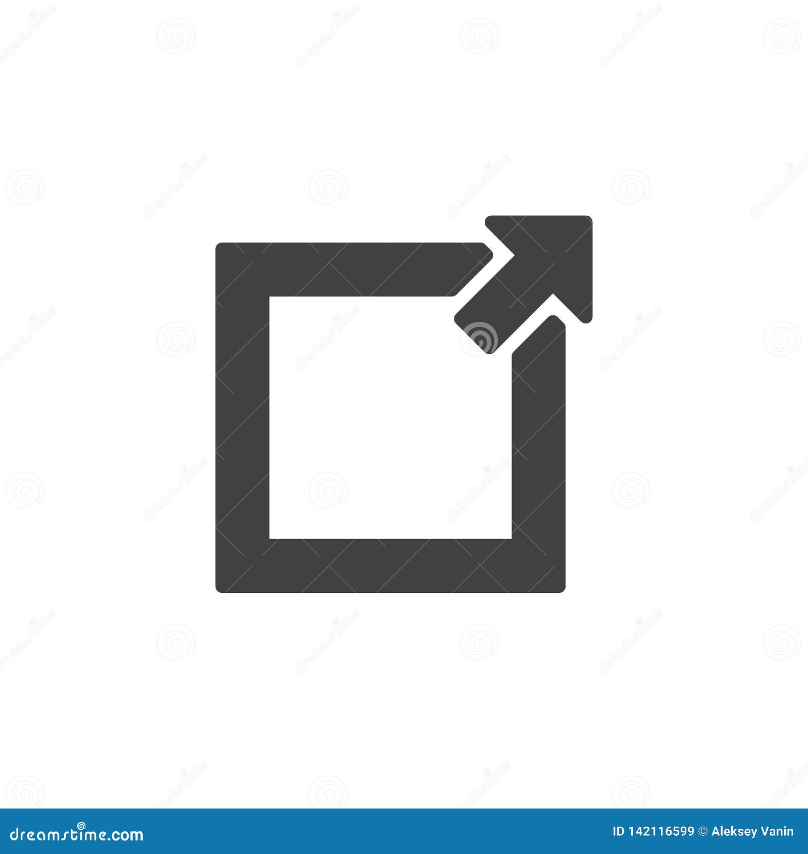 Enlarge arrow vector icon stock vector. Illustration of graphics ...