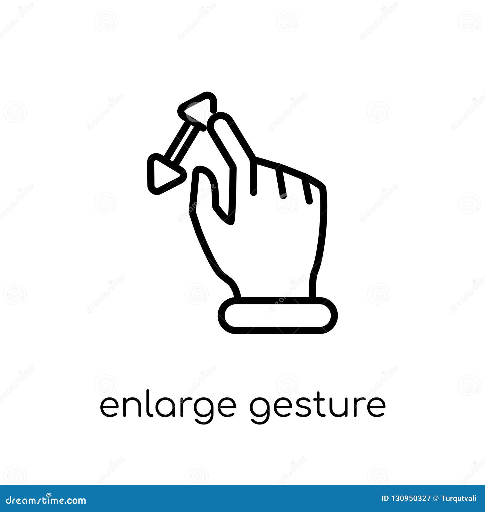 Enlarge Gesture Icon. Trendy Enlarge Gesture Logo Concept On White ...