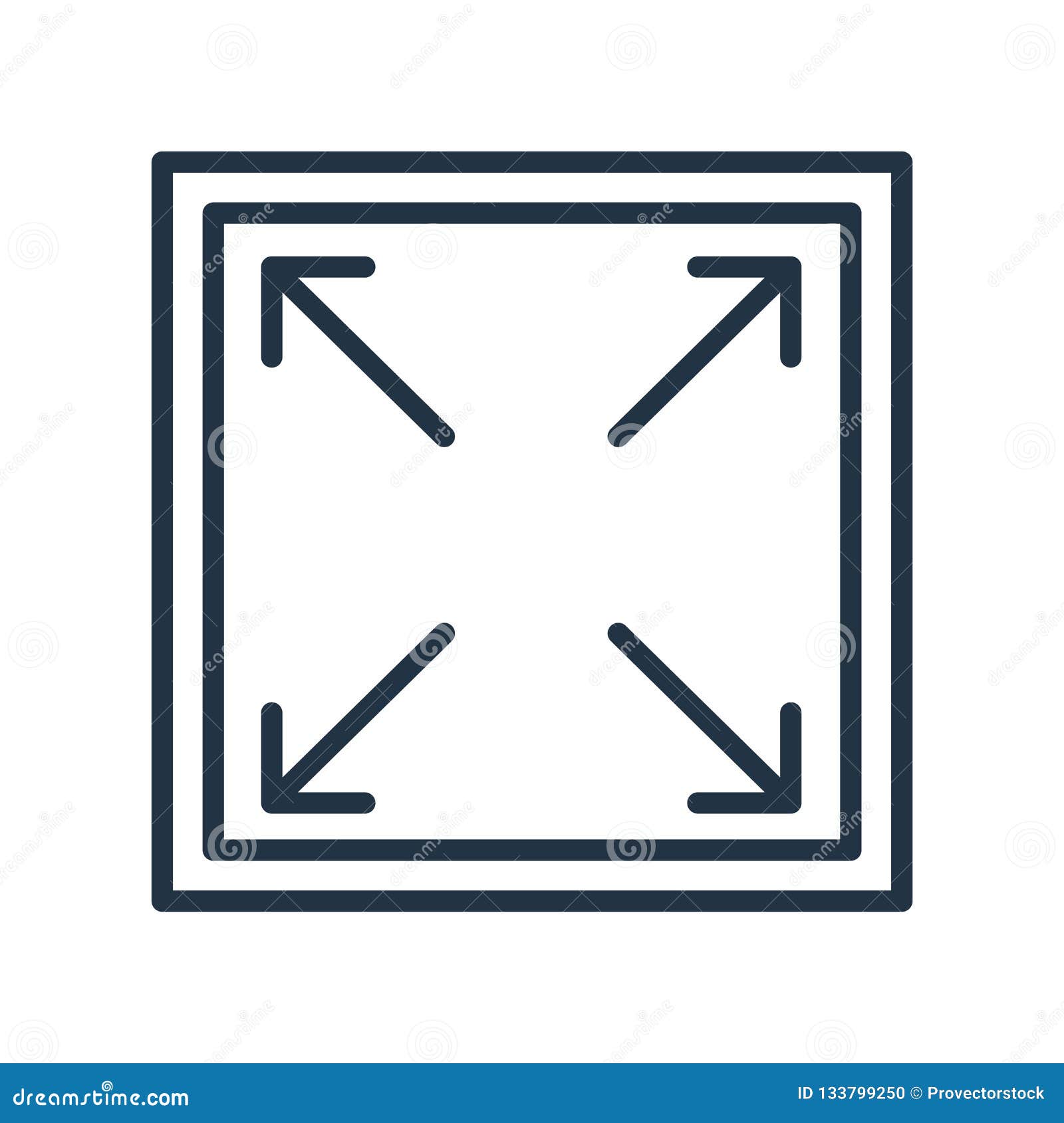 Enlarge Icon Vector Isolated on White Background, Enlarge Sign Stock ...