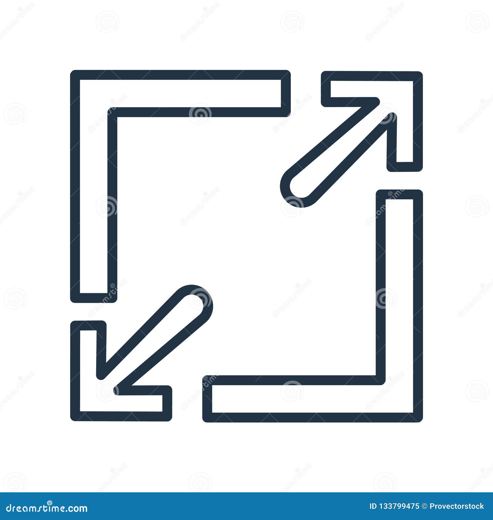 Enlarge Icon Vector Isolated on White Background, Enlarge Sign Stock ...