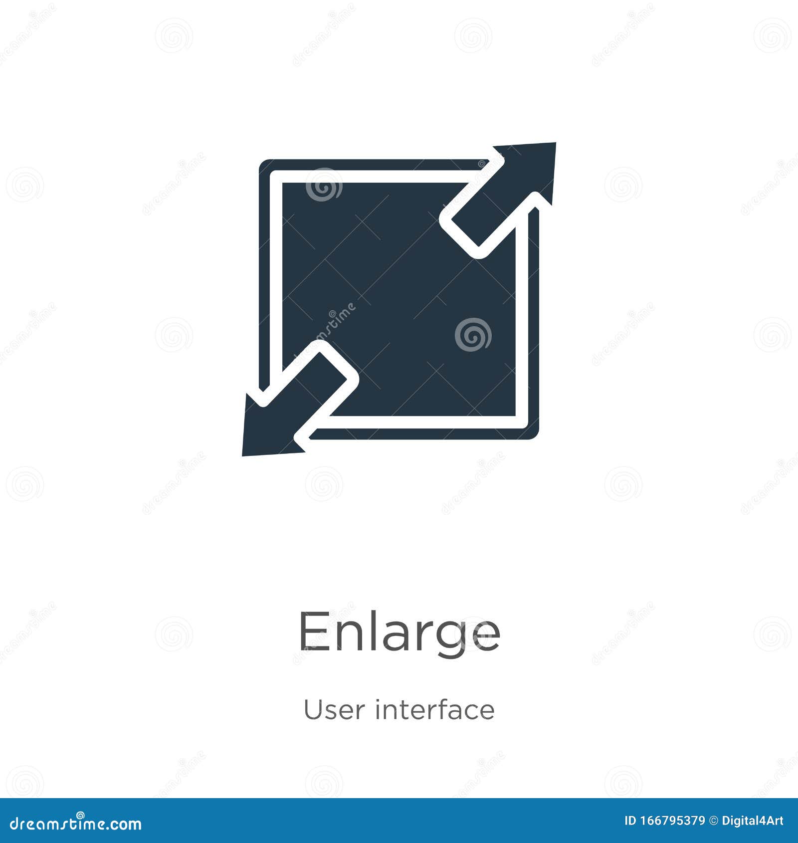 Enlarge Icon Vector. Trendy Flat Enlarge Icon from User Interface ...