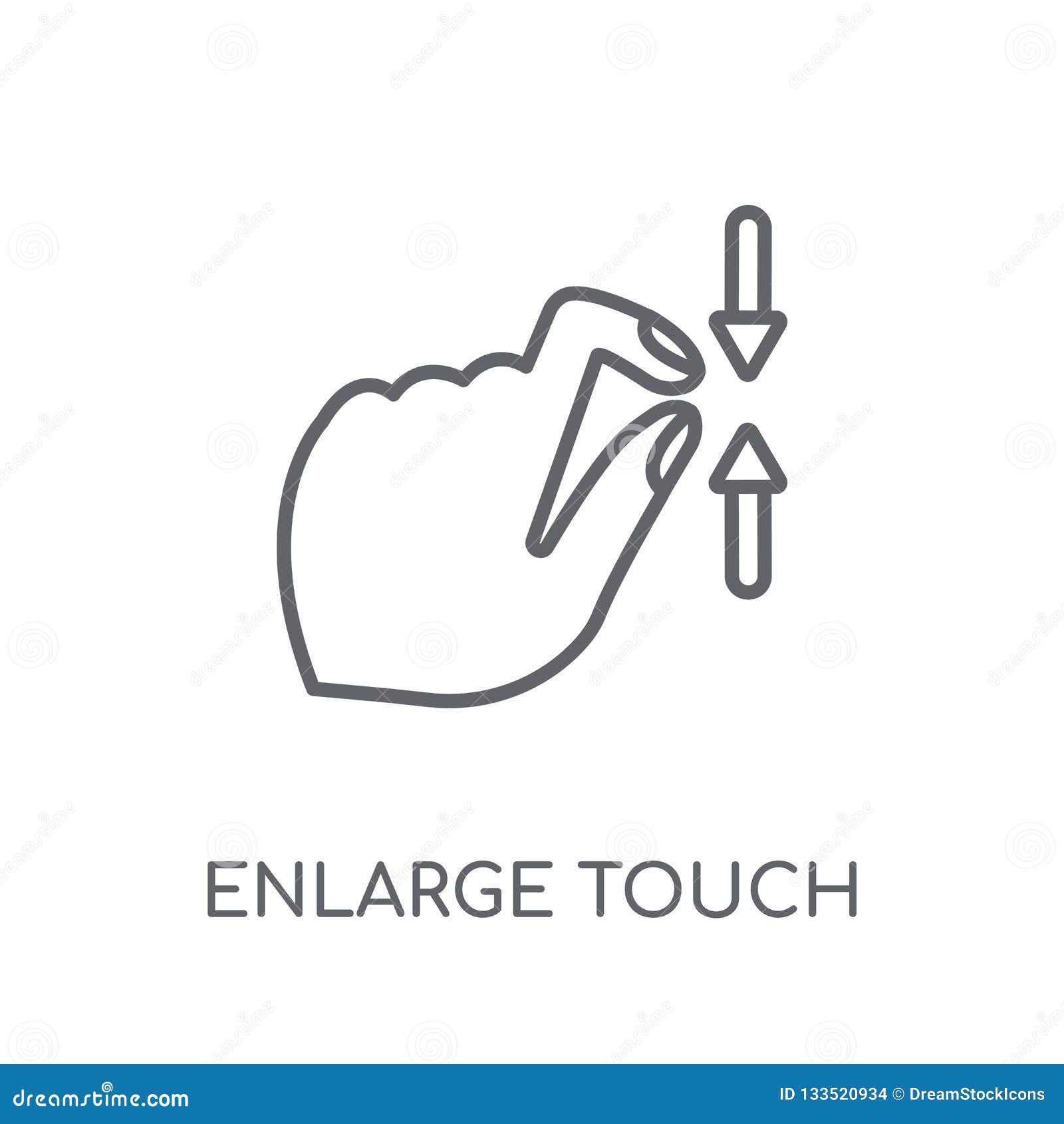 Enlarge Gesture Icon. Trendy Enlarge Gesture Logo Concept On White ...