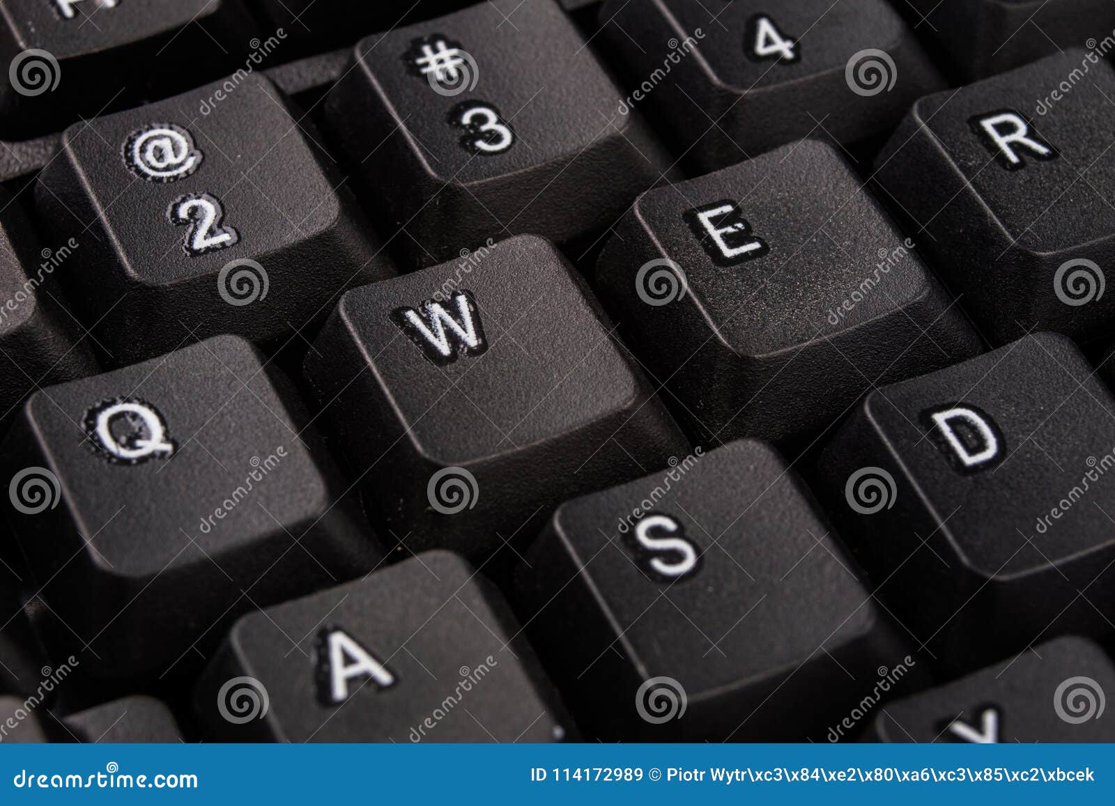 An Enlarged Computer Keyboard. Black Keyboard Buttons for the Co Stock ...