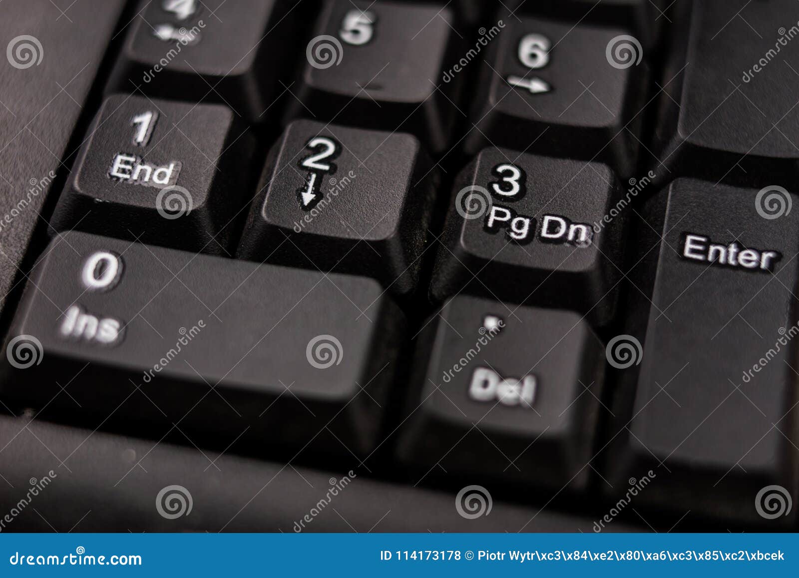 An Enlarged Computer Keyboard. Black Keyboard Buttons for the Co Stock ...