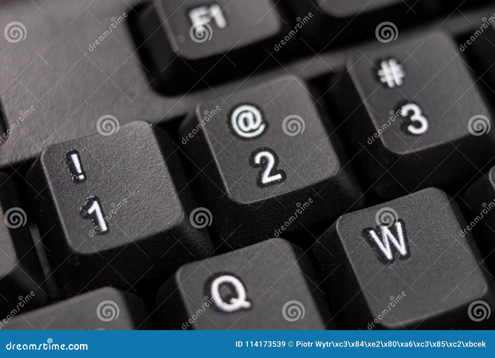 An Enlarged Computer Keyboard. Black Keyboard Buttons for the Co Stock ...