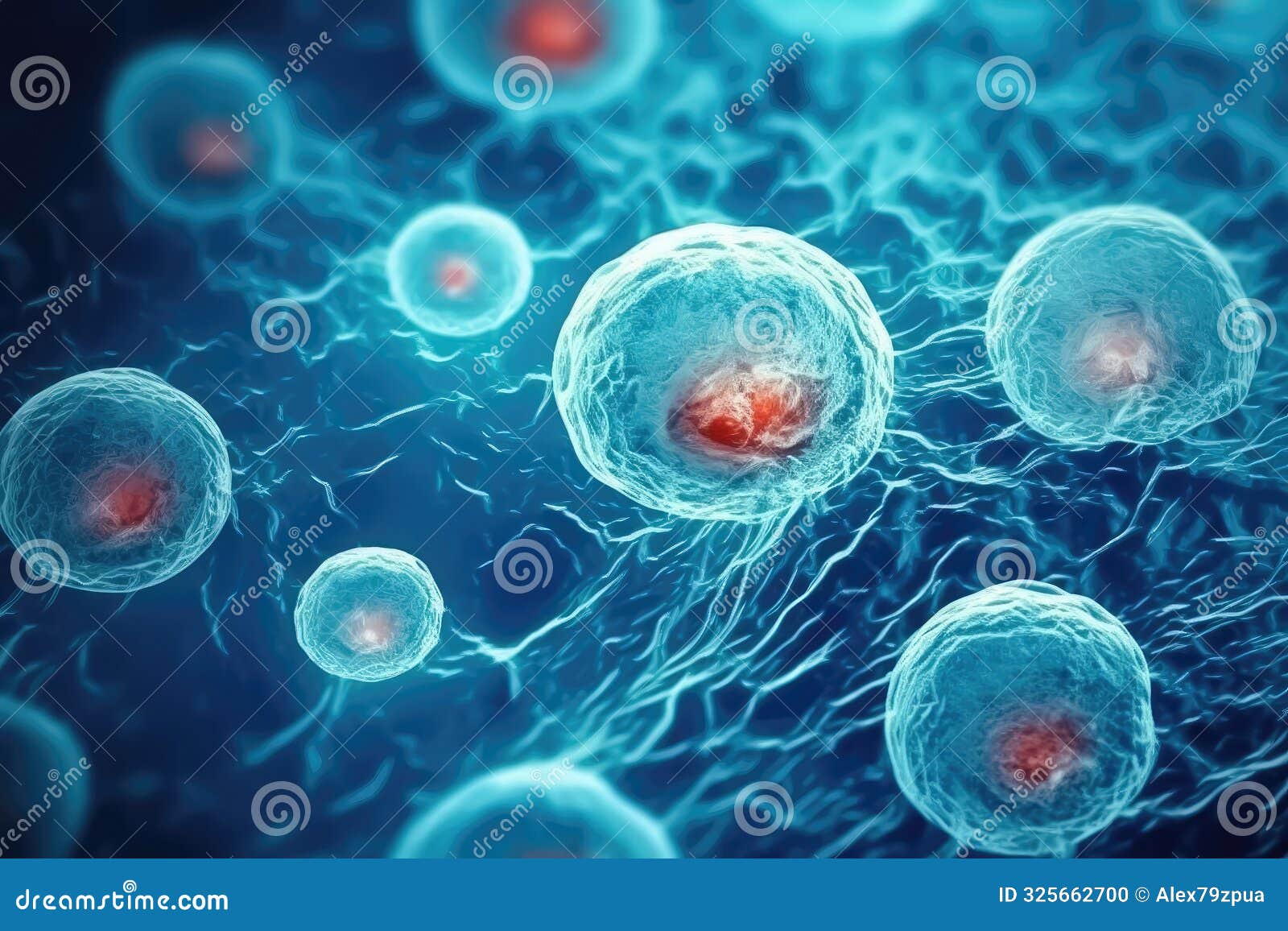 Enlarged Image of Body Cells Stock Illustration - Illustration of view ...