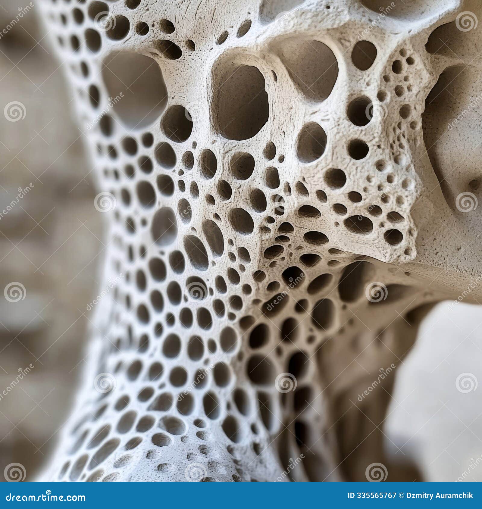 An Enlarged Image of the Porous, Textured Surface of an Organic or ...