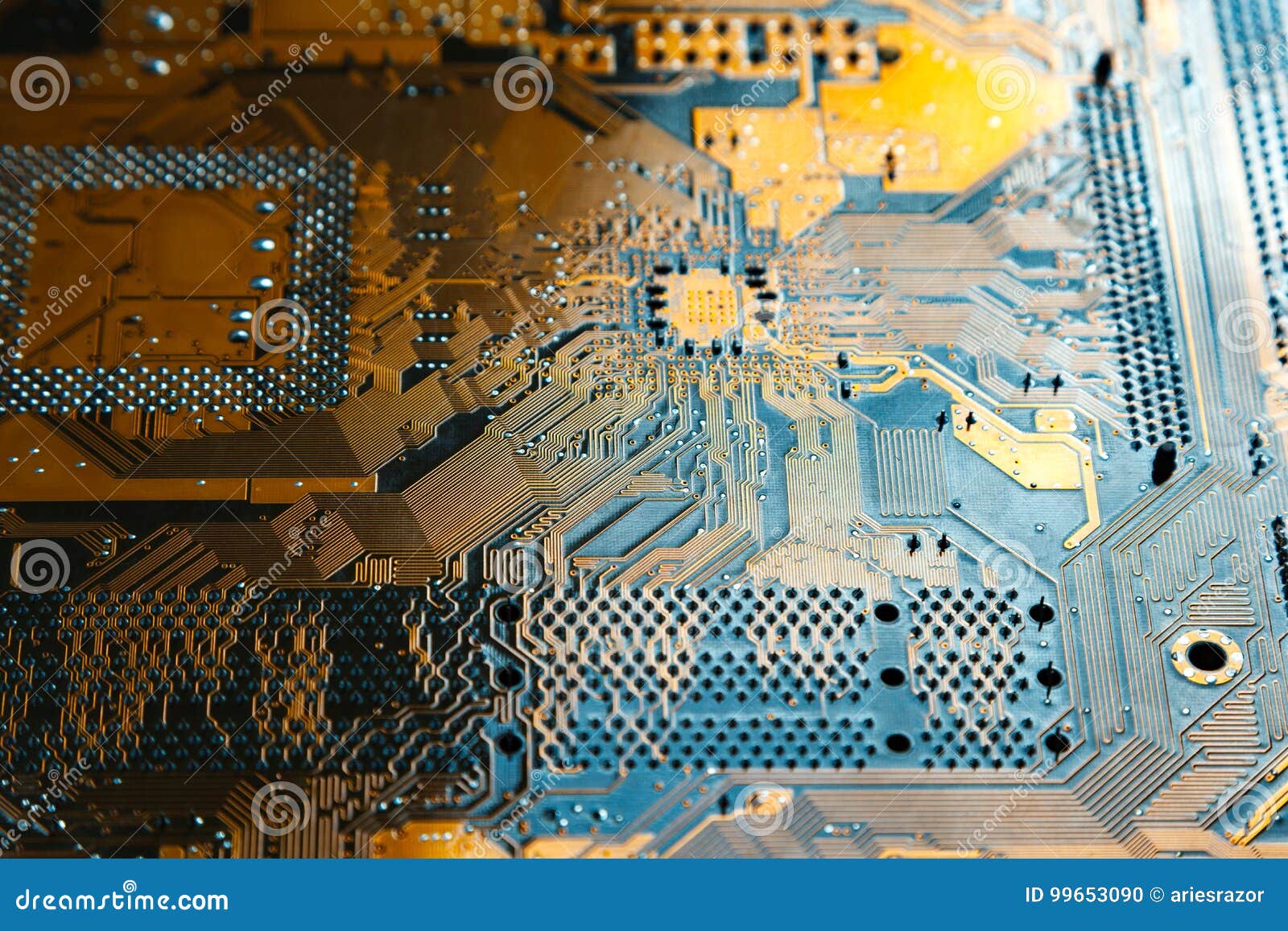 Closeup Shoot of the Microchip on Circuit Board Stock Photo - Image of ...