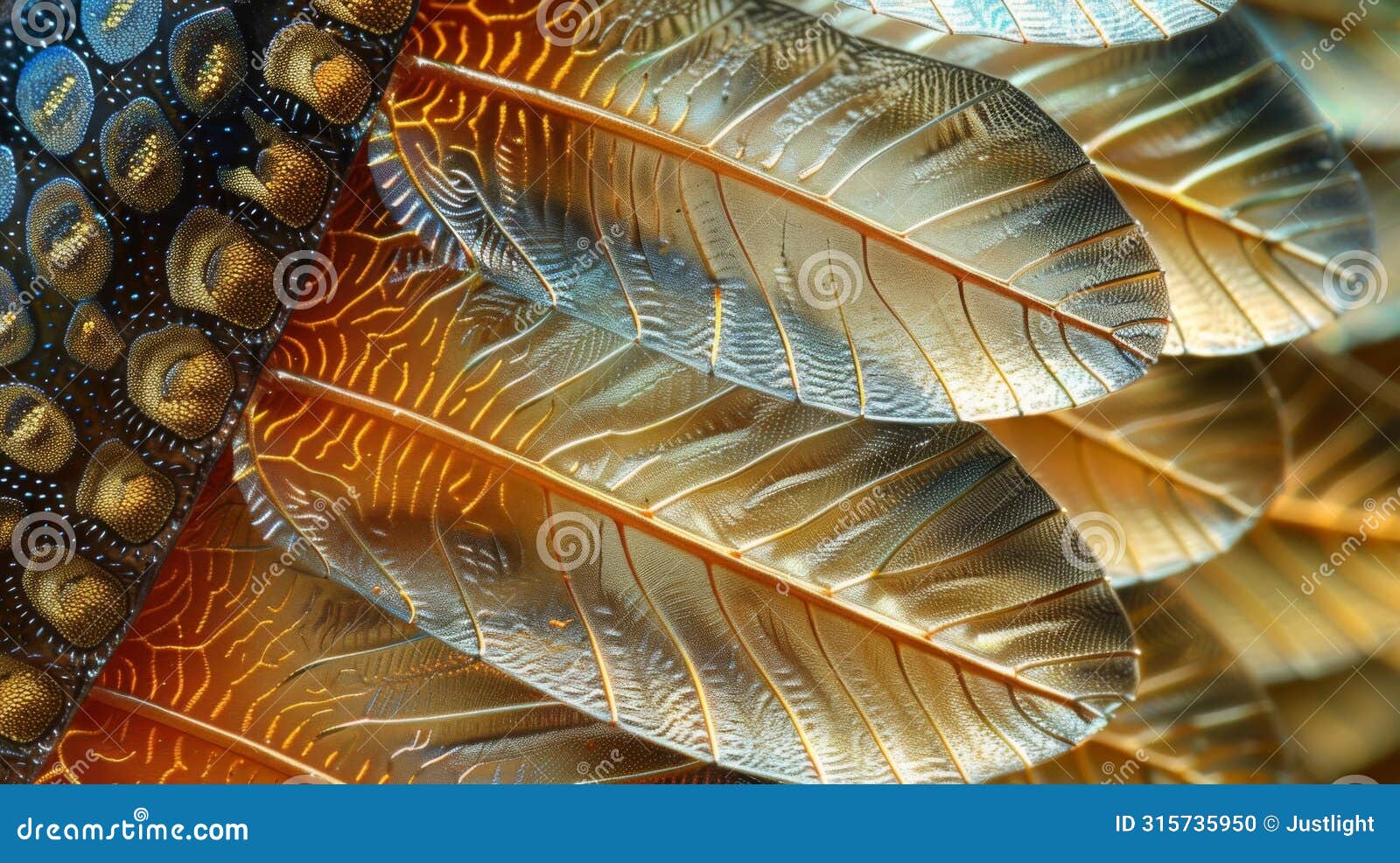 An Enlarged View of a Beetles Wing Membrane Displaying the Precise ...