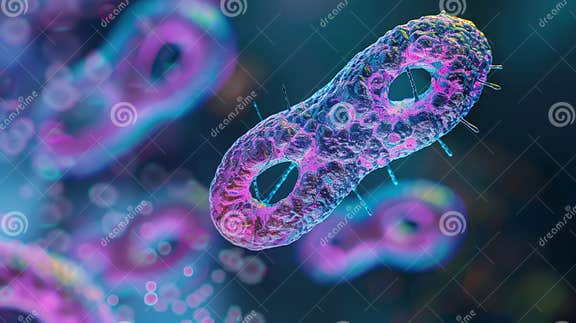 An Enlarged View of a Cell in Metaphase with the Chromosomes Aligning ...