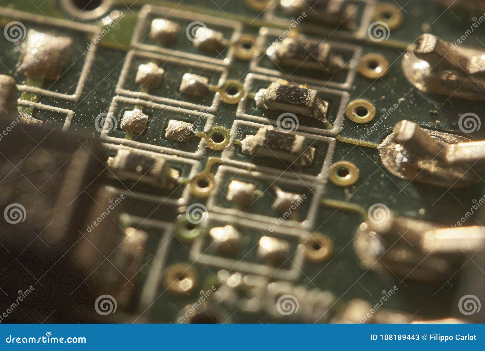 Enlargement of Micro Electronic Components Stock Image - Image of ...