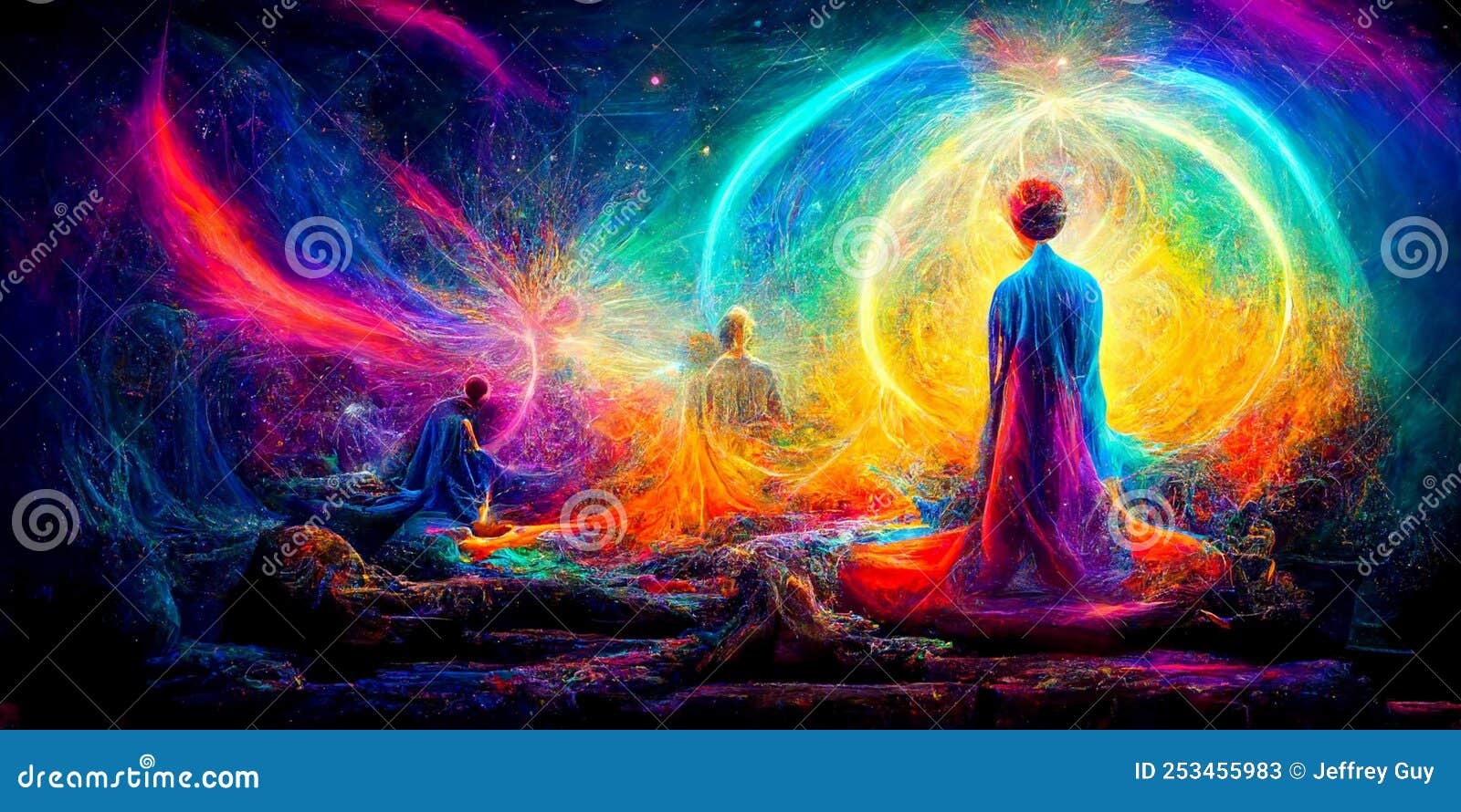 Enlightened Being Projecting the Power of Intention into the Universe ...