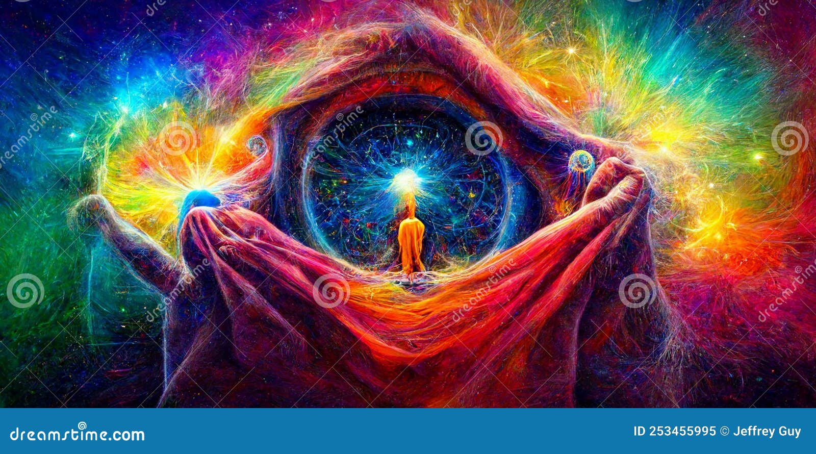 Enlightened Being Projecting the Power of Intention into the Universe ...