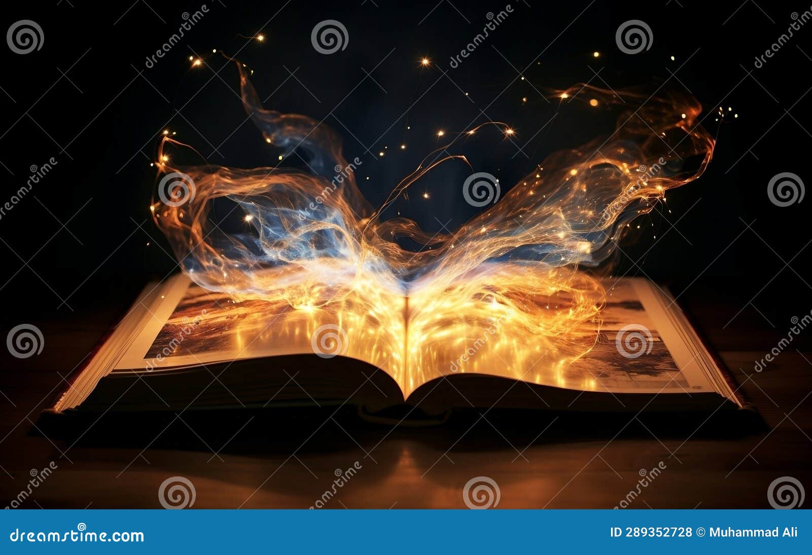 Enlightened Pages Book Radiating a Captivating Glow. Generative AI ...