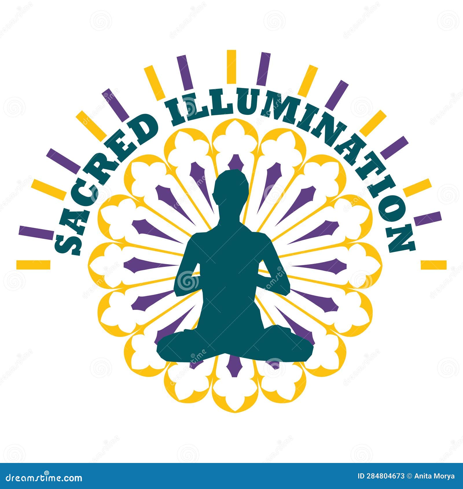 Enlightened Soul Sacred Illumination Art. Stock Illustration ...