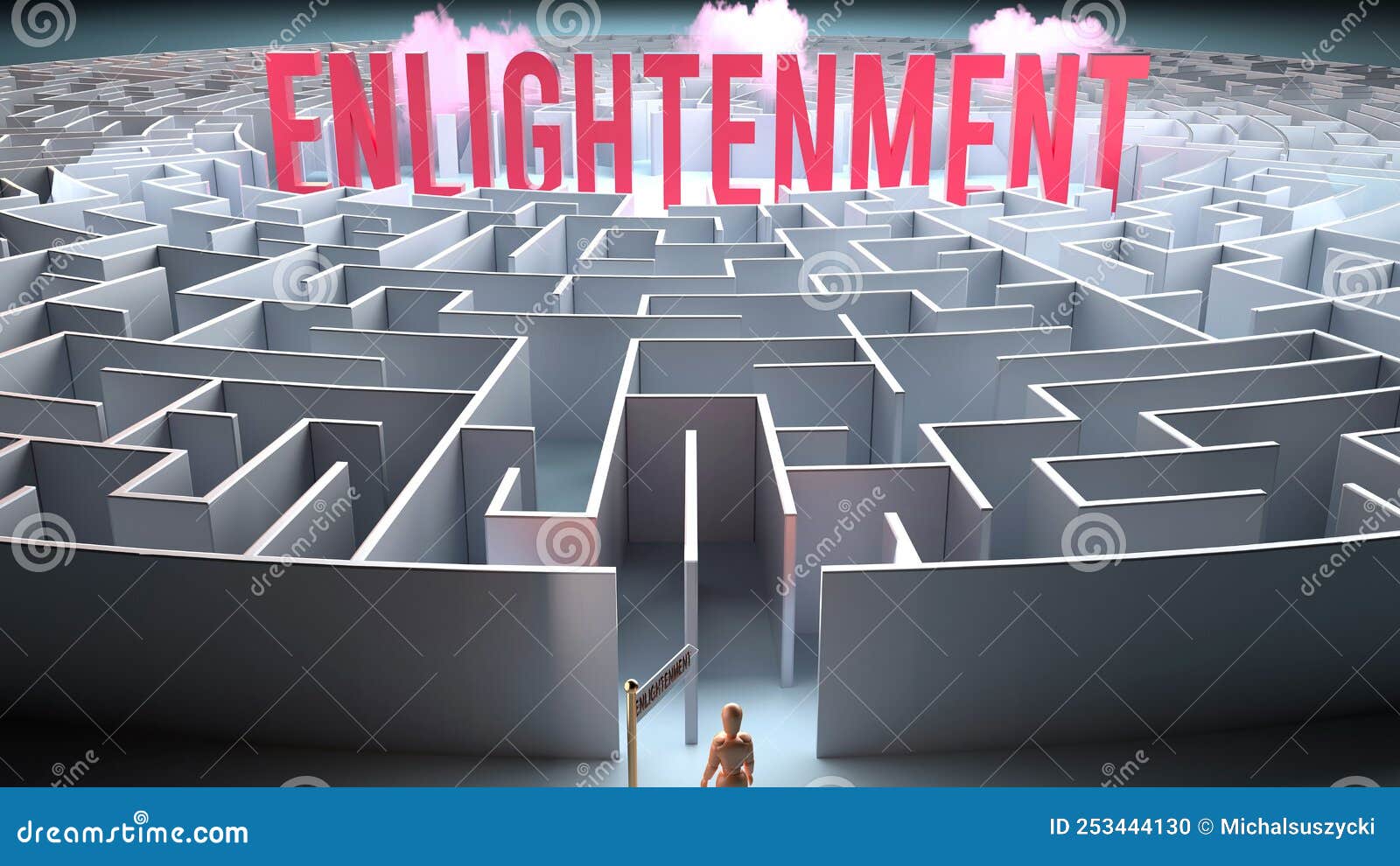Enlightenment and a Complicated Path To it Stock Illustration ...