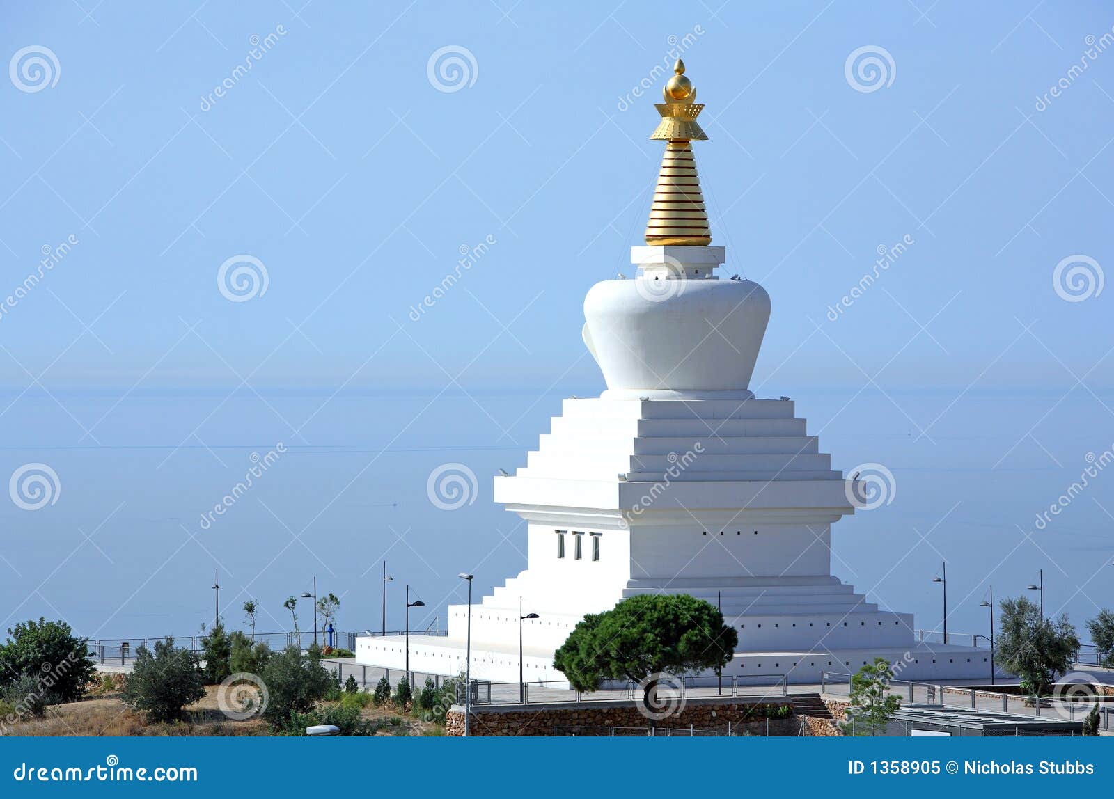 Enlightenment Stupa Buddhist Temple in Spain Stock Image - Image of ...