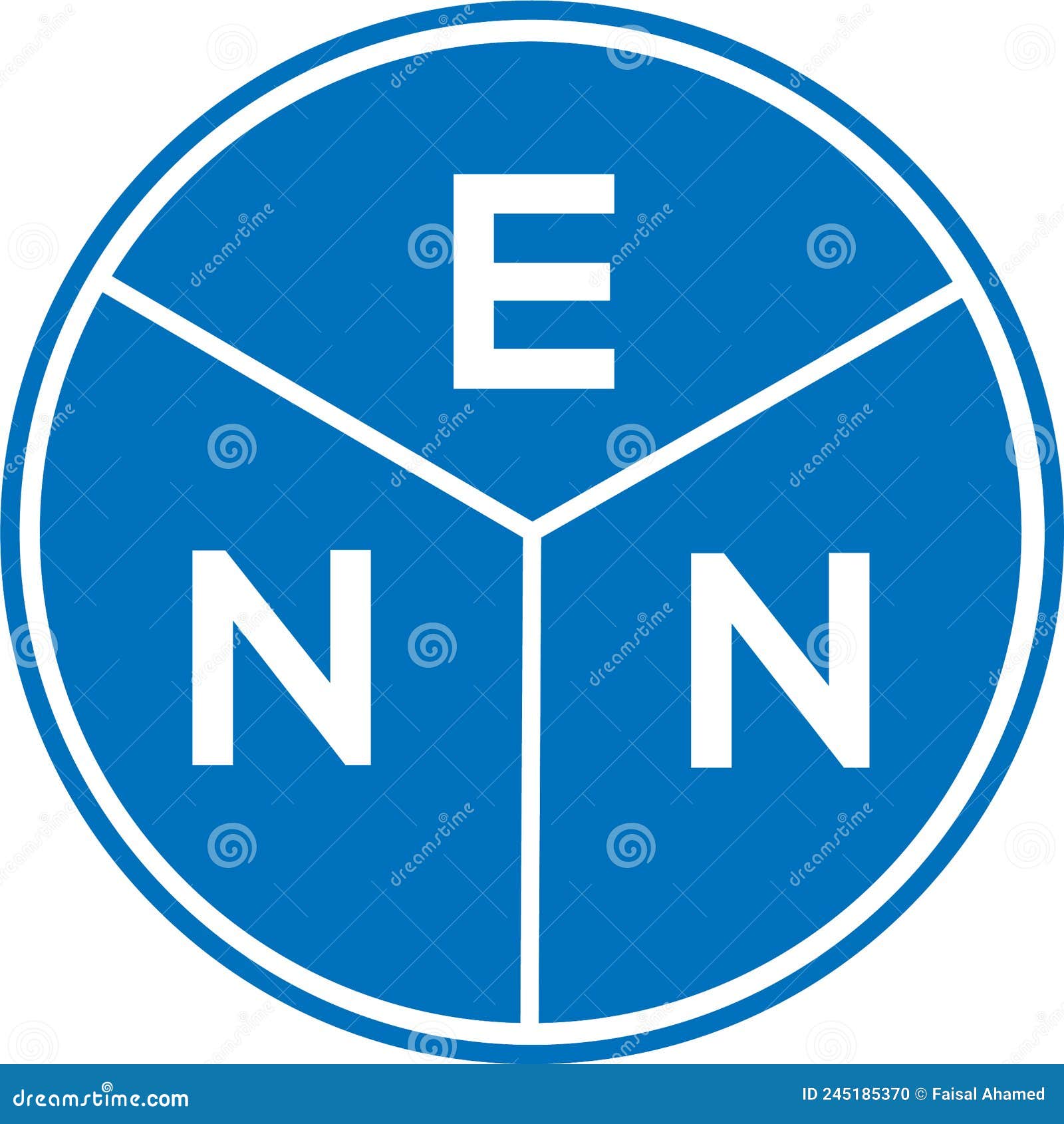 ENN Letter Logo Design on White Background. ENN Creative Circle Letter ...