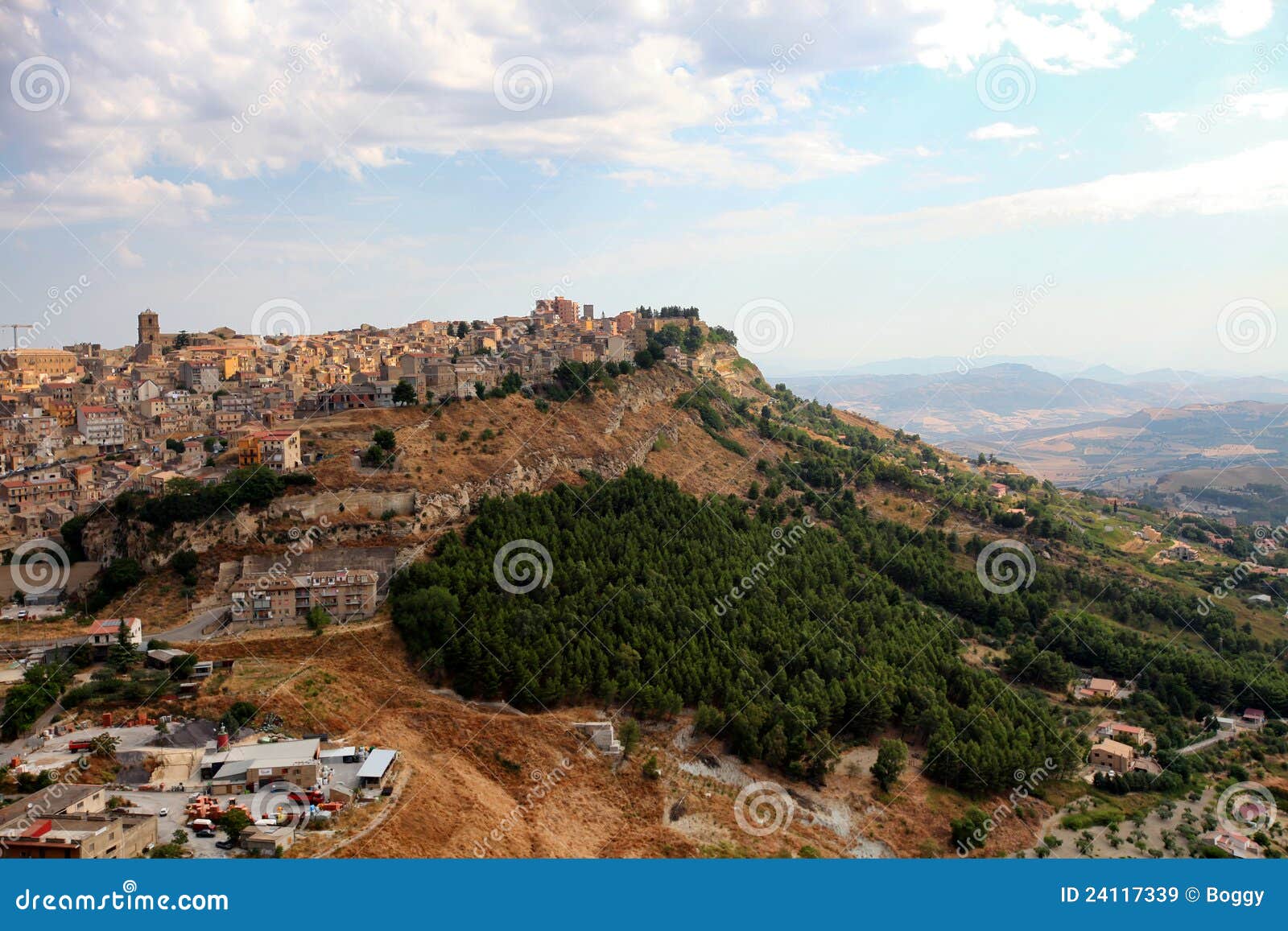 Enna, Sicily stock image. Image of clouds, scenic, cityscape - 24117339