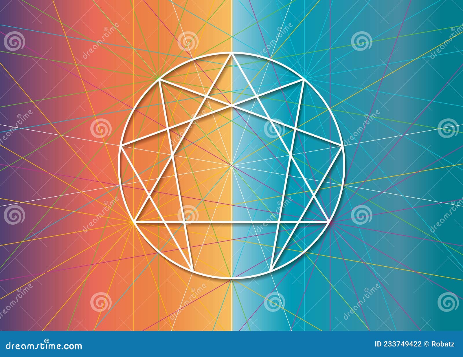 Enneagram Icon, Sacred Geometry, Diagram Logo Template, Universal ... Enneagram Icon, Sacred Geometry, Diagram Logo Template, Universal ...