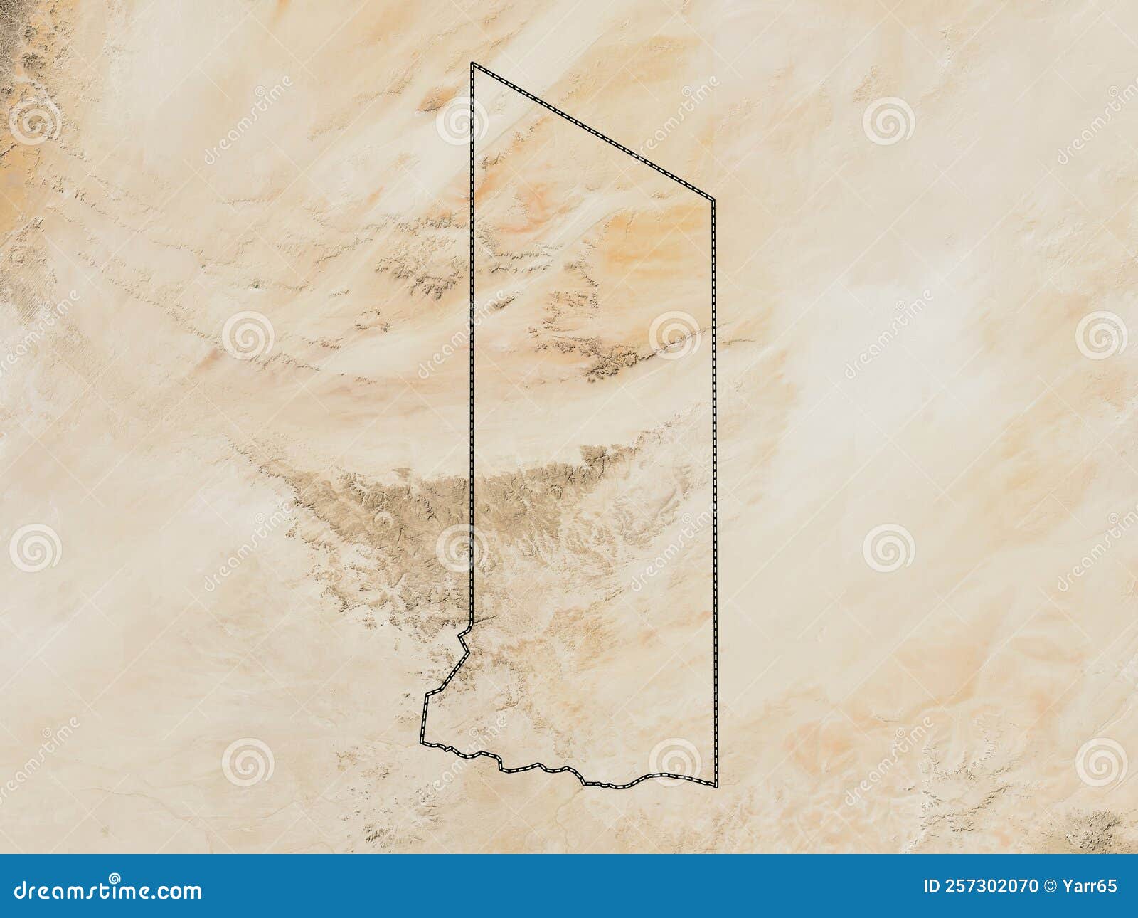 Ennedi Est, Chad. Low-res Satellite. No Legend Stock Illustration ...