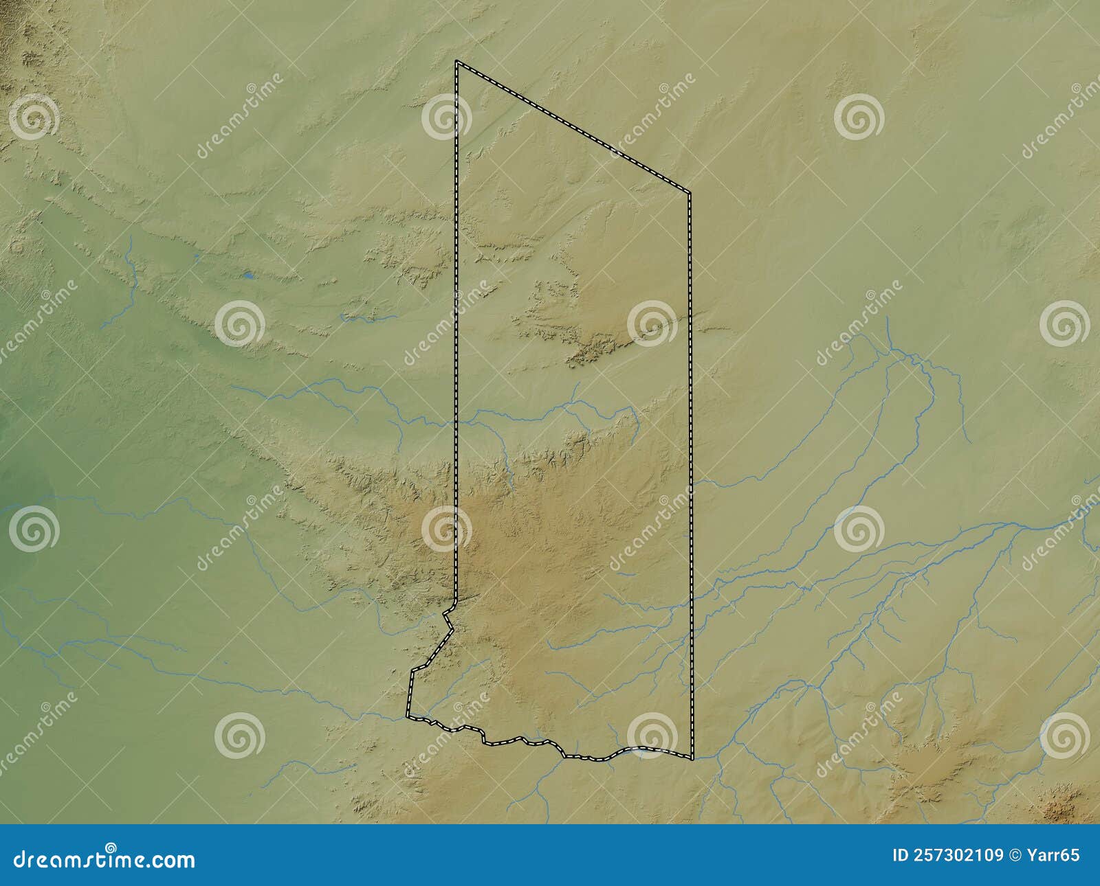 Ennedi Est, Chad. Physical. No Legend Stock Illustration - Illustration ...