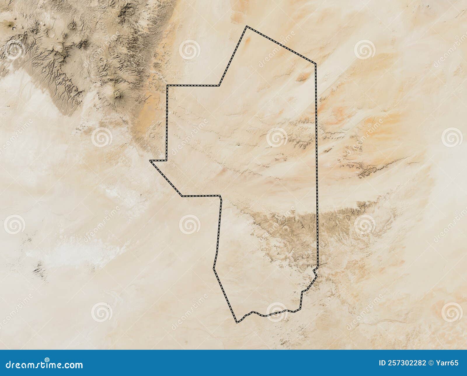 Ennedi Ouest, Chad. Low-res Satellite. No Legend Stock Illustration ...