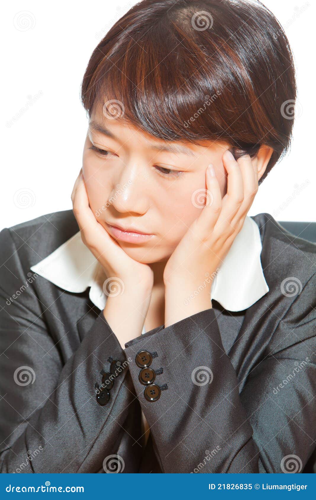 Ennui de Thinking/in image stock. Image du pensez, assez - 21826835