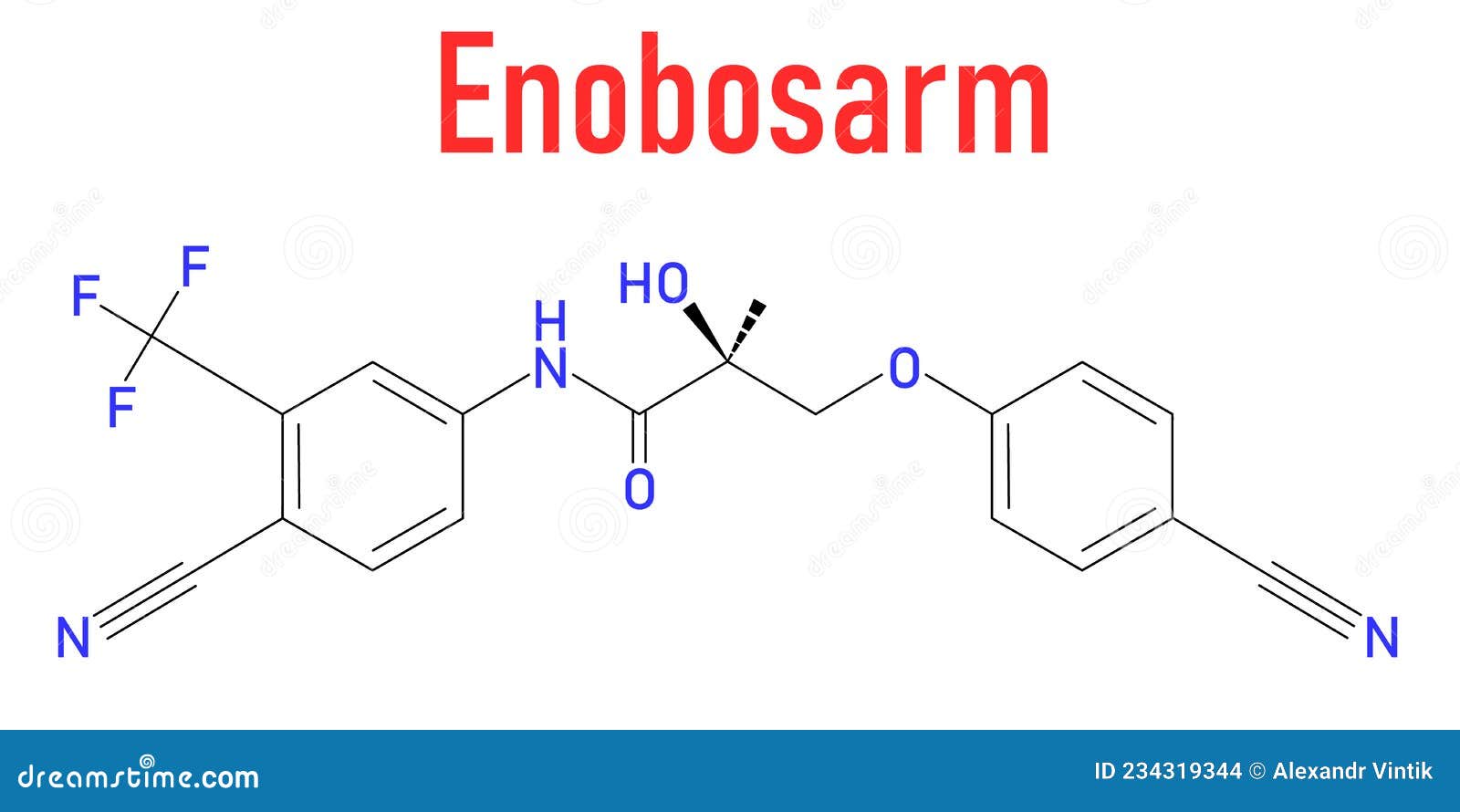 Enobosarm Drug Molecule. Selective Androgen Receptor Modulator, SARM ... Enobosarm Drug Molecule. Selective Androgen Receptor Modulator, SARM ...