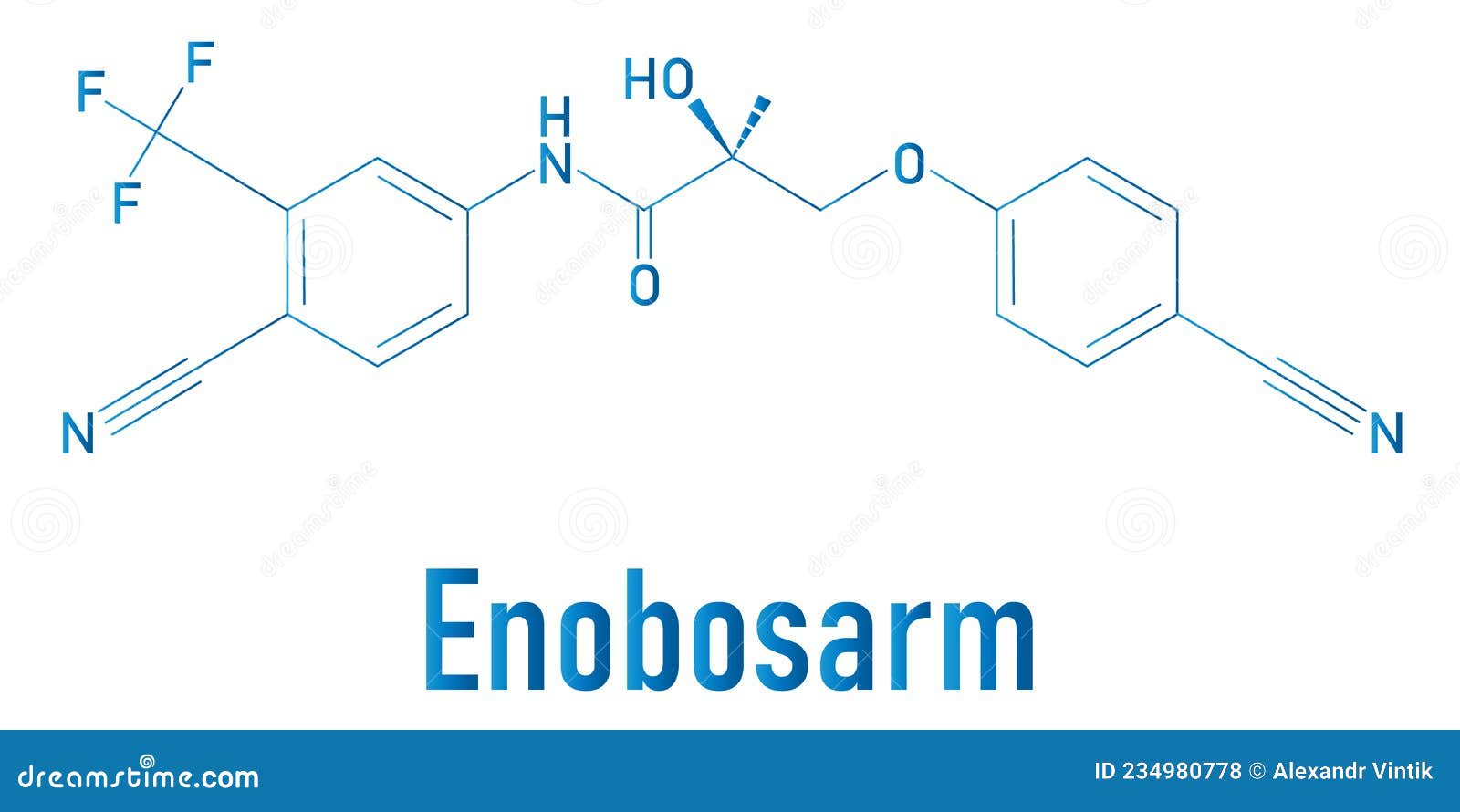 Enobosarm Drug Molecule. Selective Androgen Receptor Modulator, SARM ... Enobosarm Drug Molecule. Selective Androgen Receptor Modulator, SARM ...